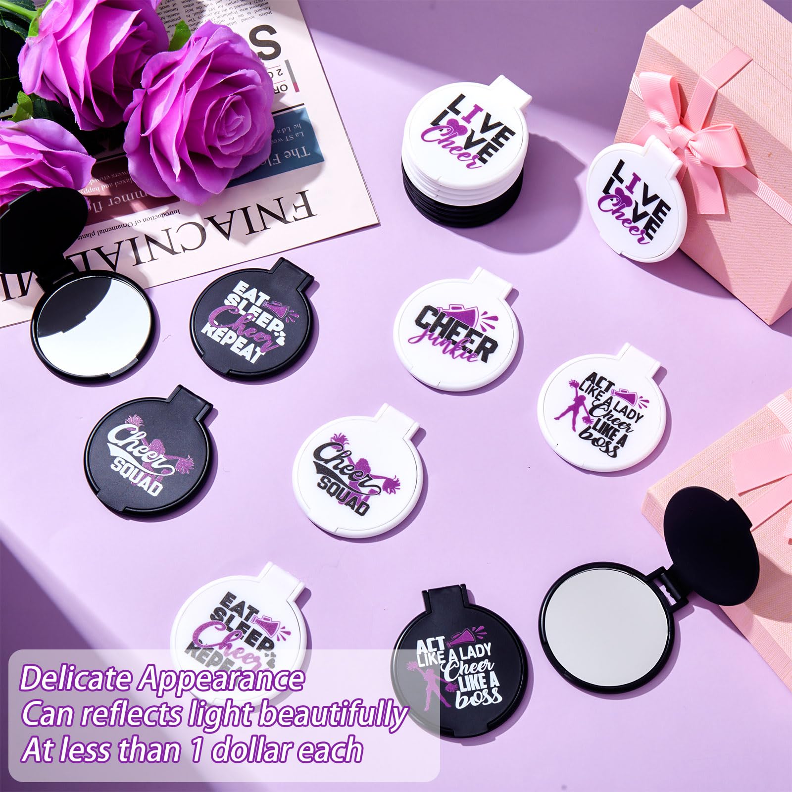 Snapklik.com : Wenqik 50 Pcs Cheerleader Mirror Gifts Bulk Cheerleading ...