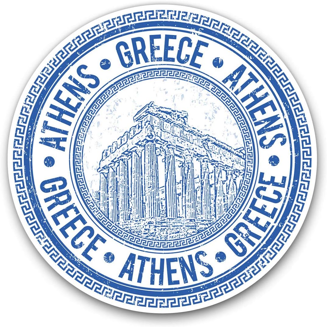 Vinyl Stickers (Set of 2) 15cm - Greece Athens Greek Architecture ...