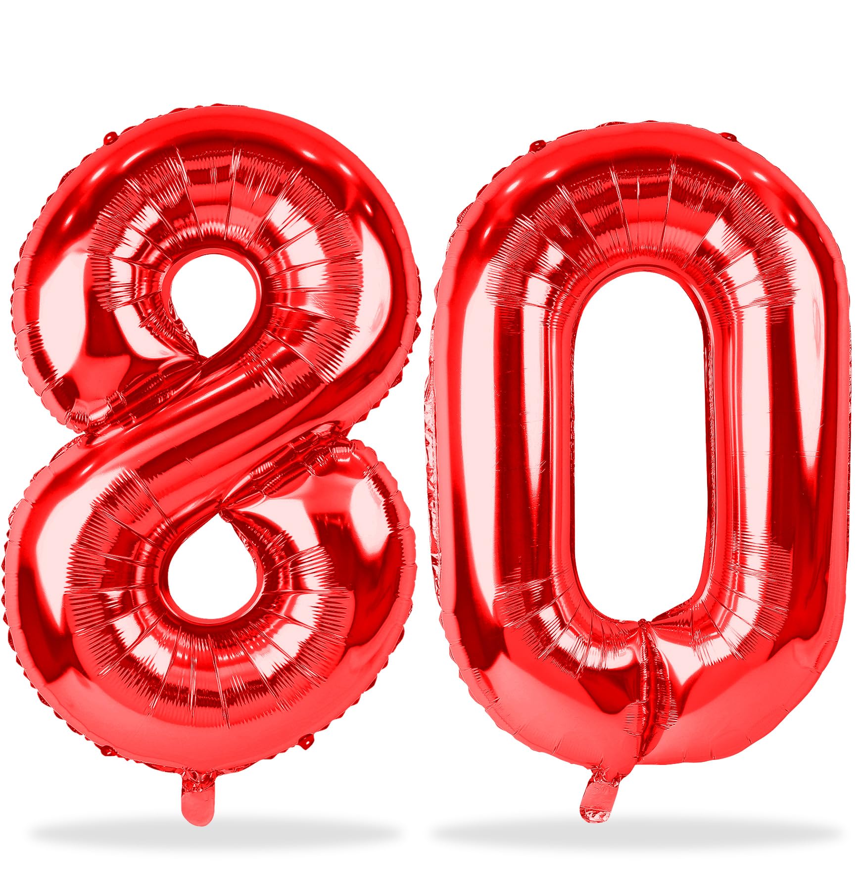 Amazon.com: Red Number 80 Balloons for 50th Birthday Decorations, 40 ...