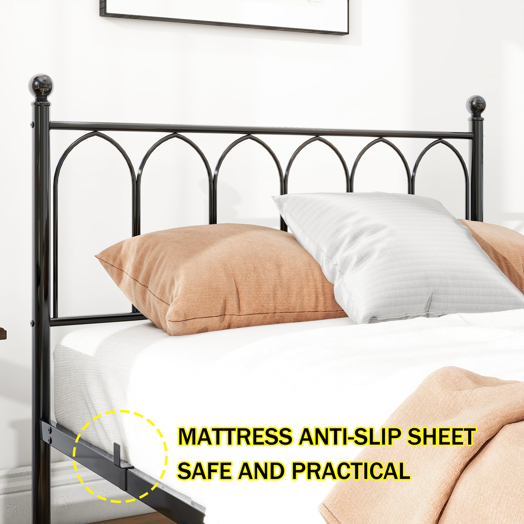 Corrugated Metal Bed Frames Metal Bed Frame Platform With Headboard
