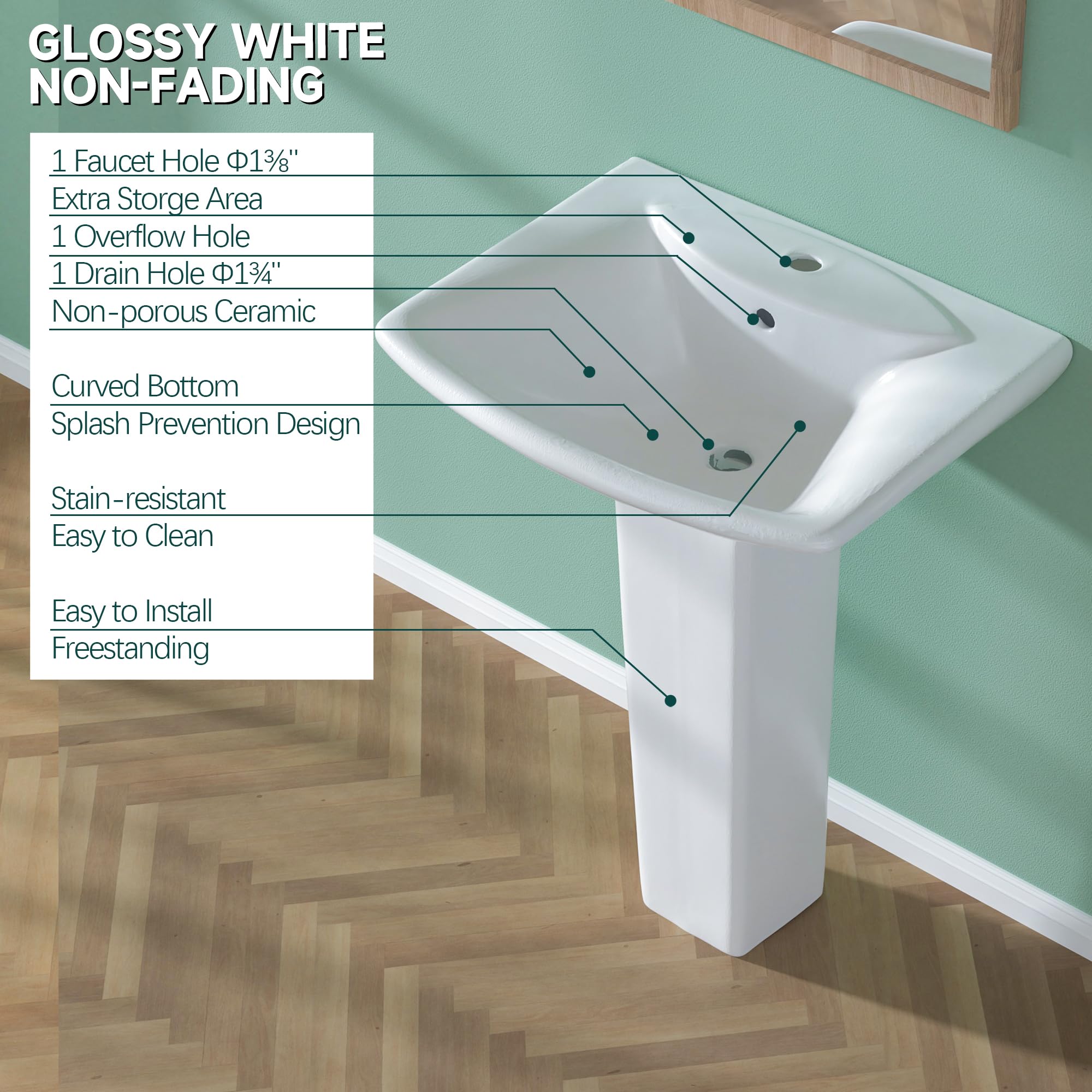 Emma Pedestal Sink Modern Bathroom Sinks By Bissonnet Modern Pedestal