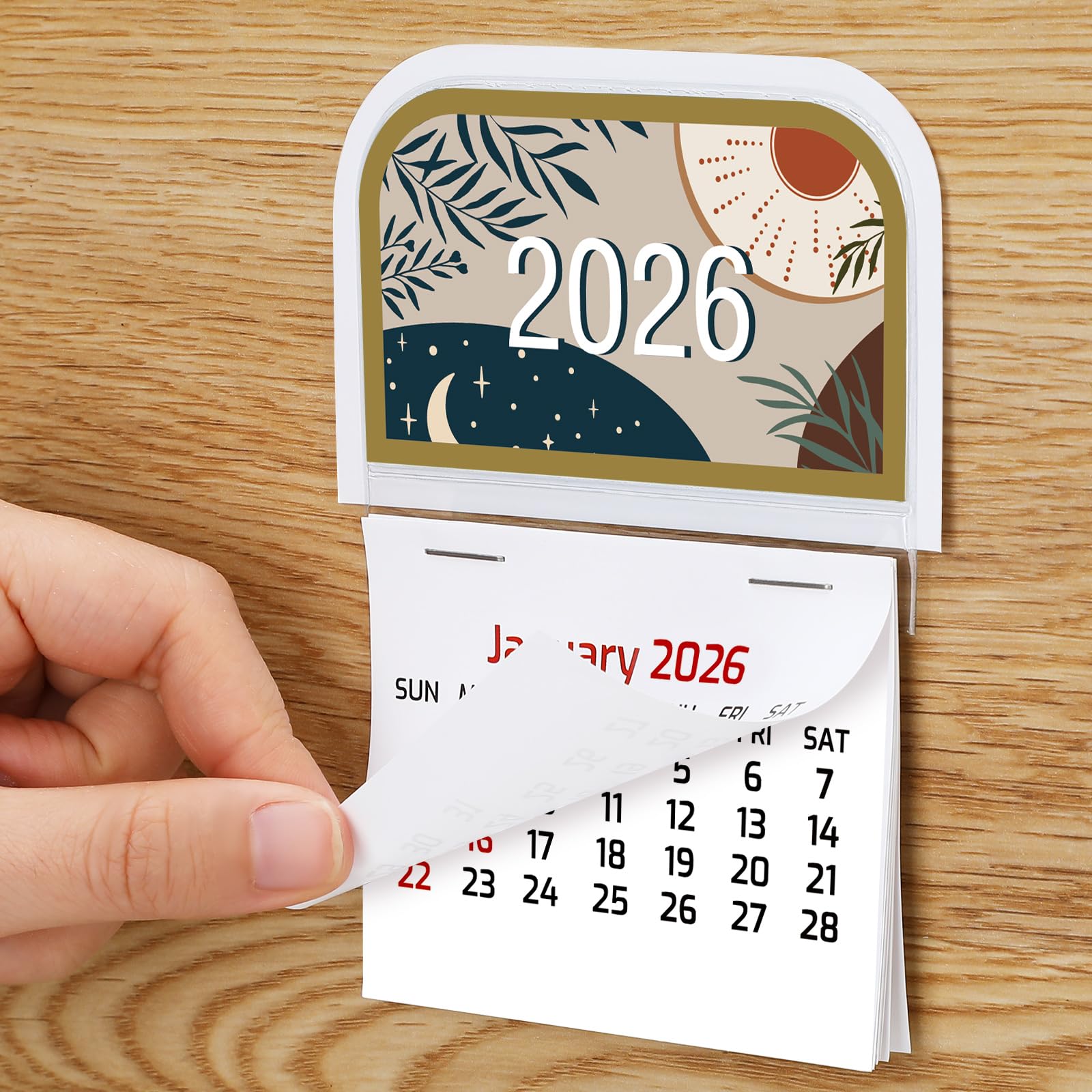 Snapklik.com : Dunzoom 10 Pcs 2026 Mini Stick On Calendar Adhesive Peel ...