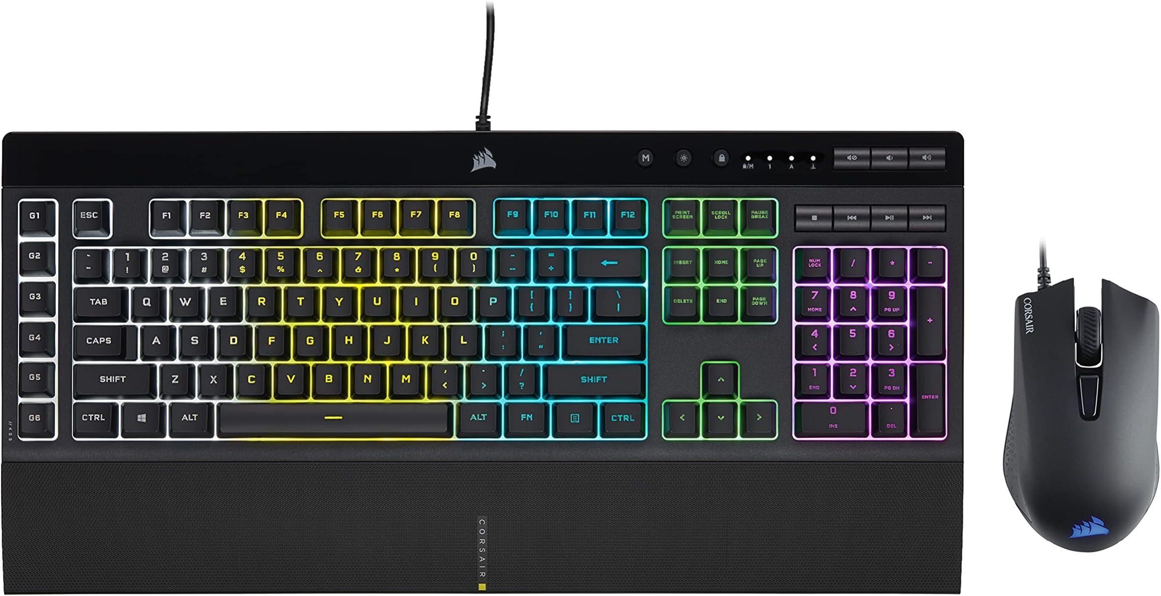 Amazon.com: CORSAIR K55 RGB PRO + HARPOON RGB PRO Gaming Bundle : Video ...