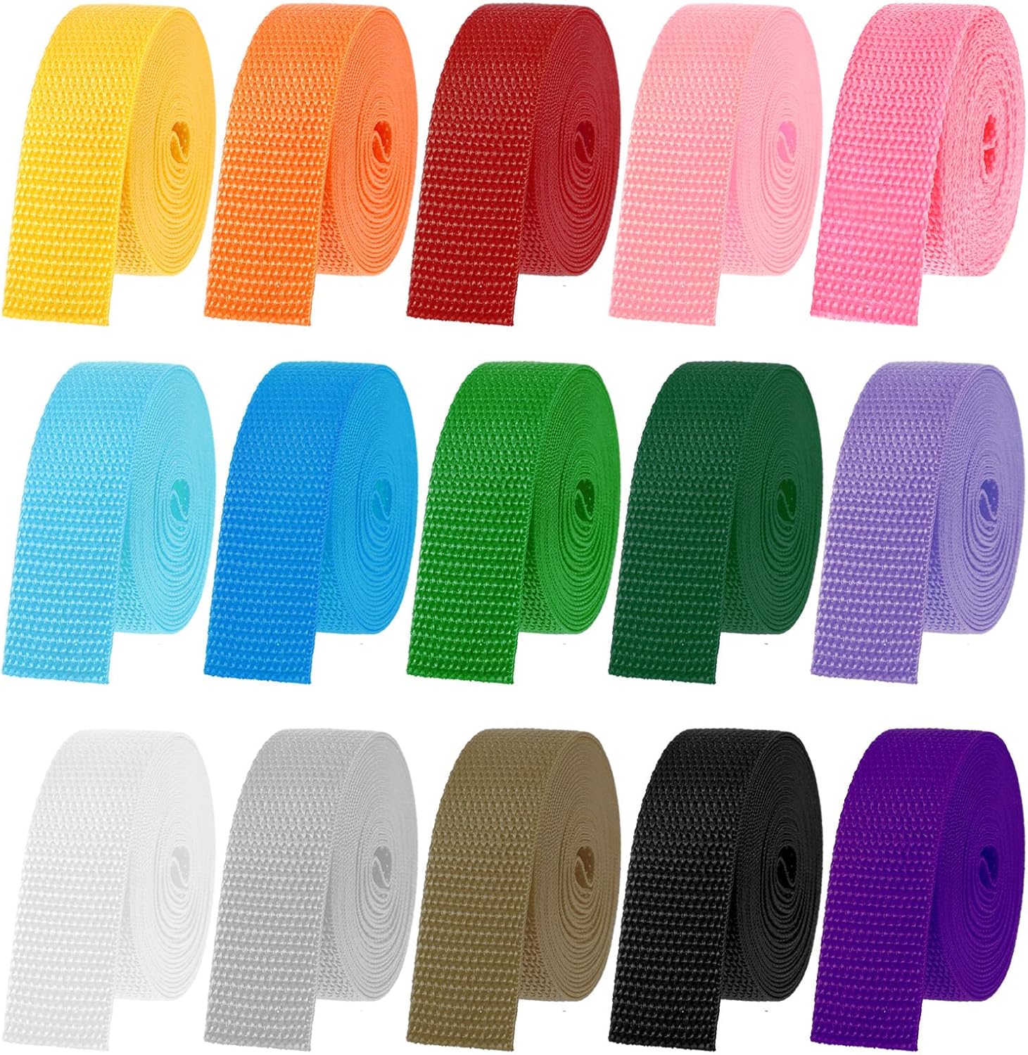 Amazon.com : Josojoou 15 Rolls Webbing Strap for Bags 1 Inch Wide ...