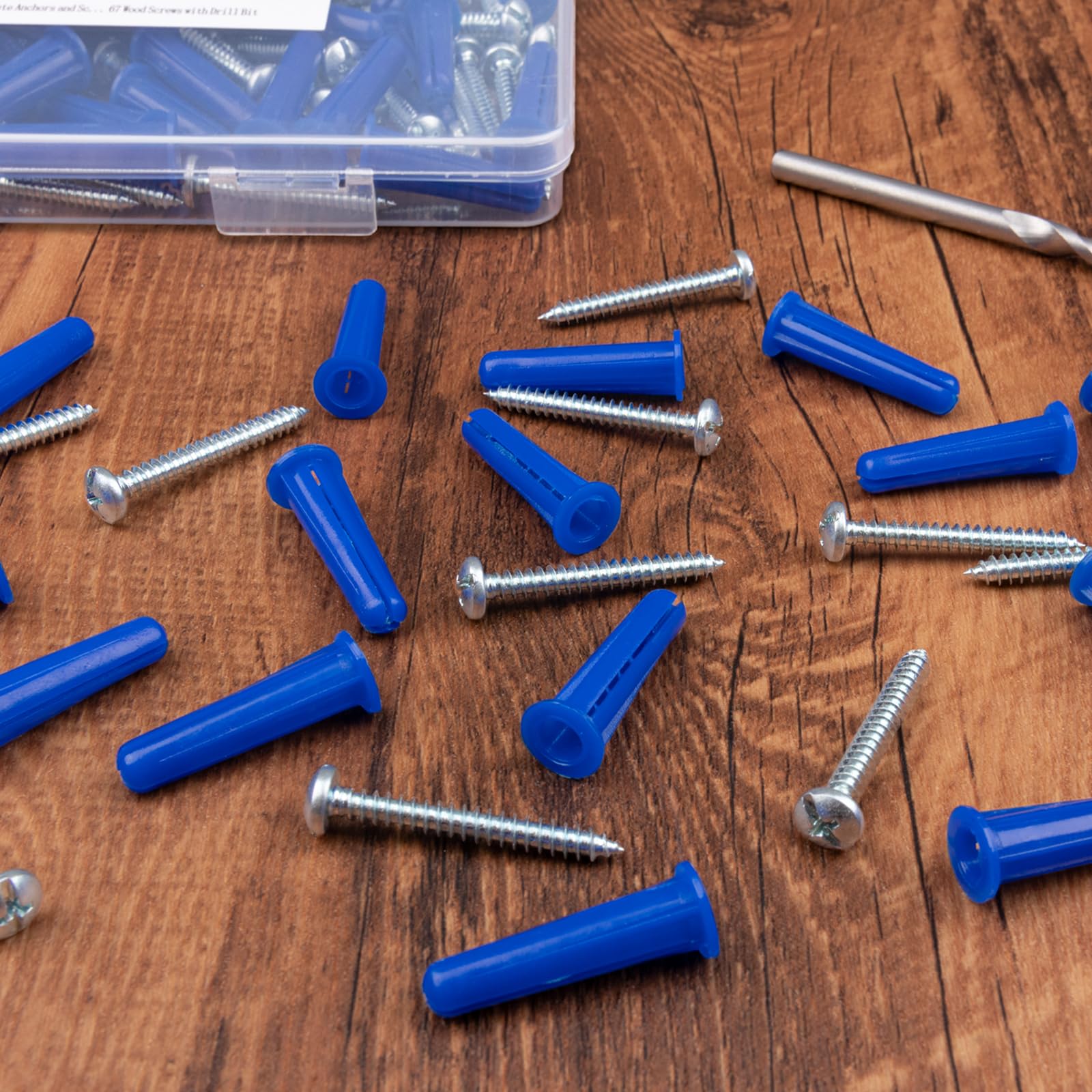 Snapklik.com : #12-16 Wall Anchors And Screws Kit, 134 PCs Drywall ...