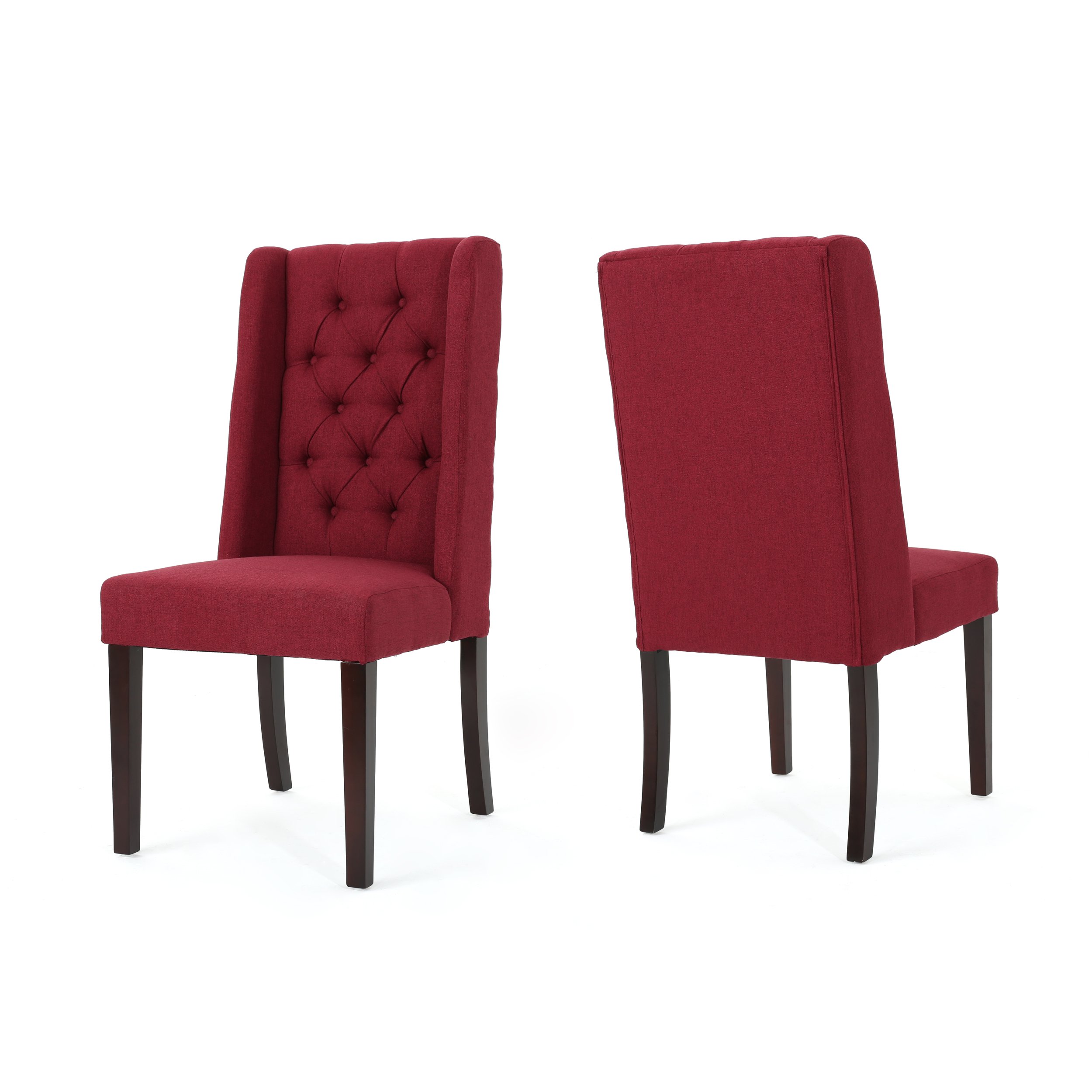 Amazon.com - Christopher Knight Home Blythe Tufted Fabric Dining Chairs ...