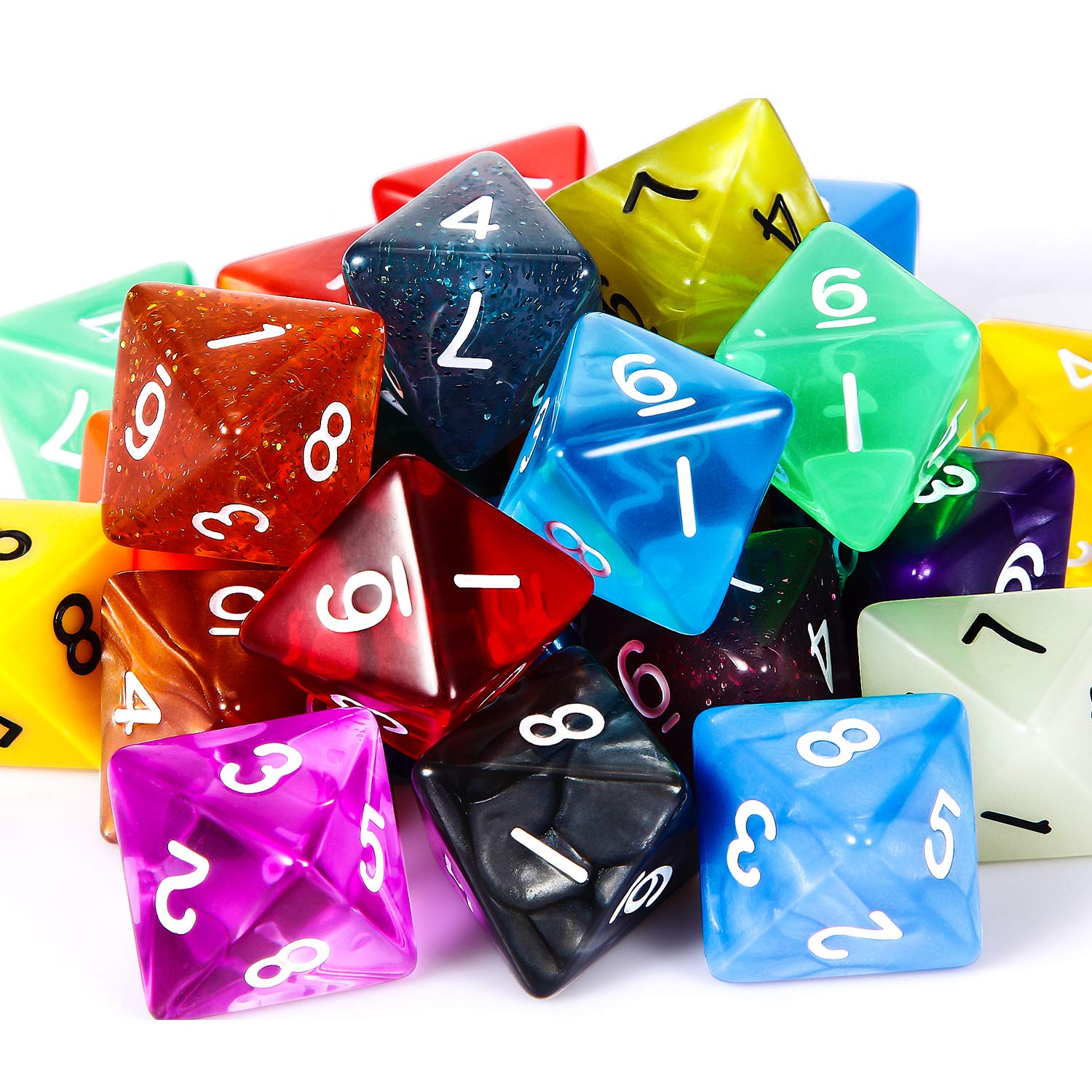 Snapklik.com : TecUnite 25 Pieces Polyhedral Dice Set