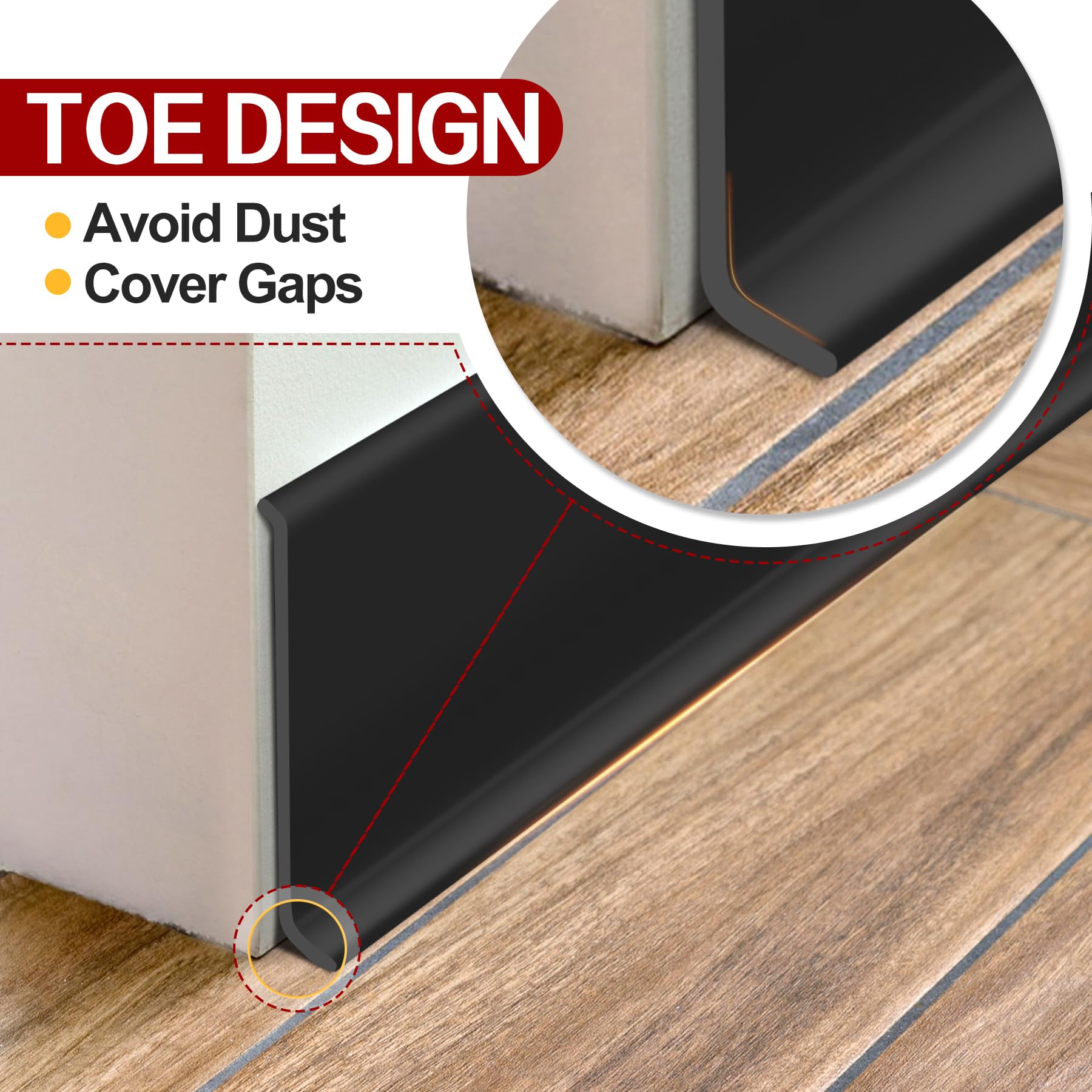 Snapklik.com : ToLanbbt 26.3 FT Baseboard Trim Molding Wall Base Cove ...