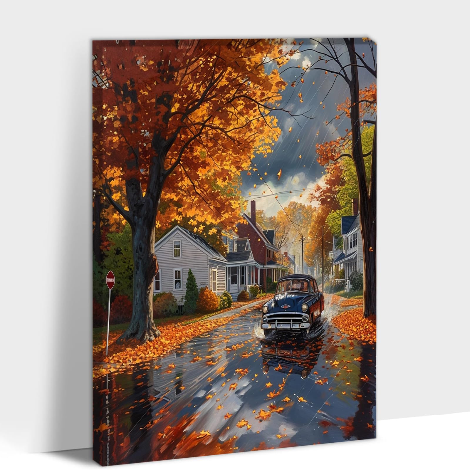 Amazon.com: GUTTATY Fall Canvas Wall Decor, Fall Themed Maple Leaves ...