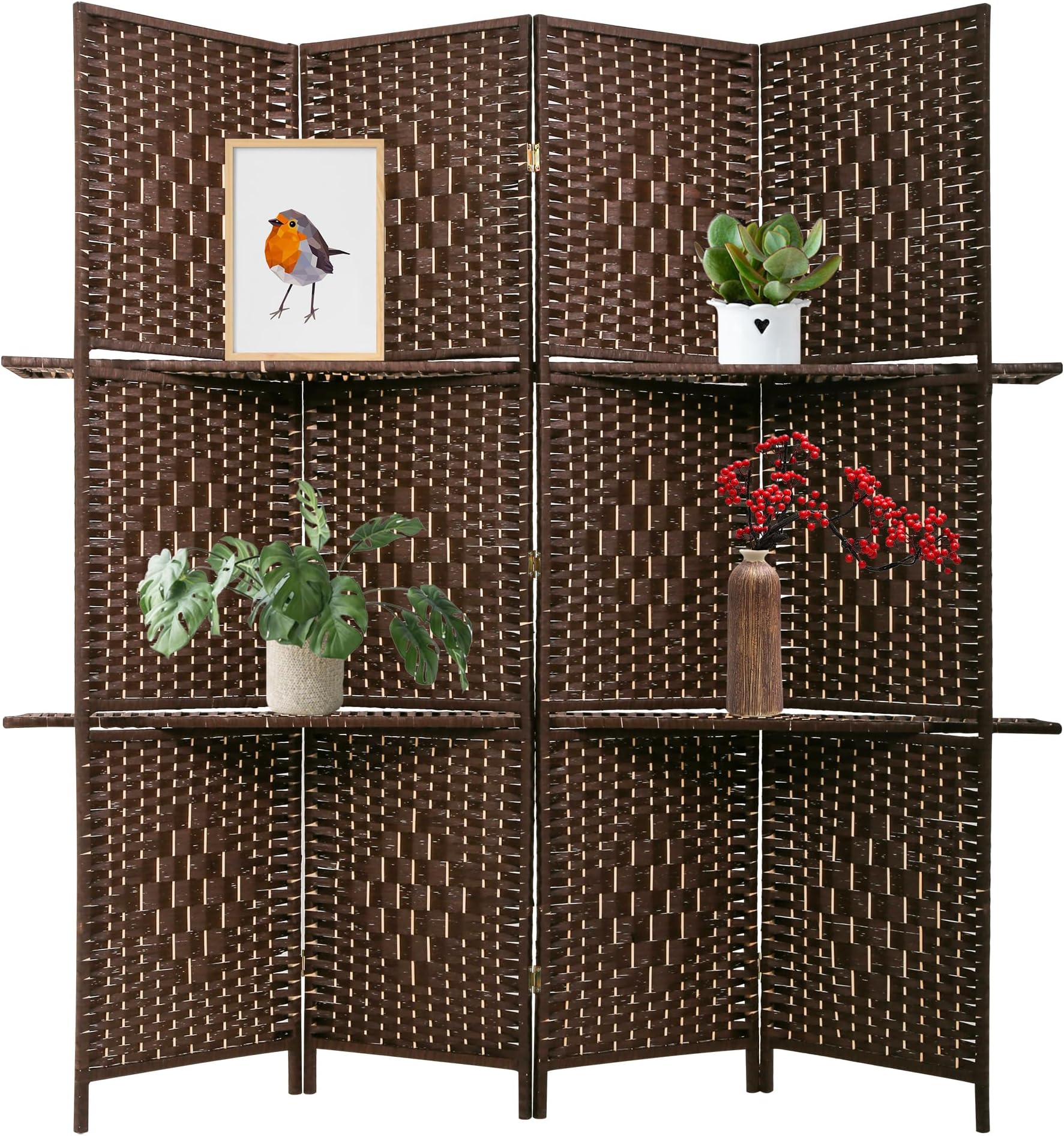 Amazon.com - LUOZZY 4-Panel Asian-Style Folding Screen - Multicolored ...
