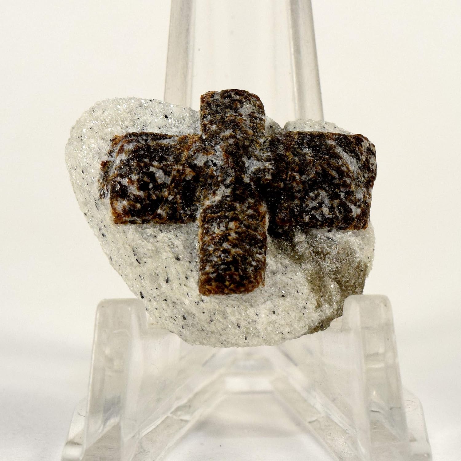 Amazon.com: 25mm 32.5 Carat Staurolite Cross-Shaped Stone in Matrix ...
