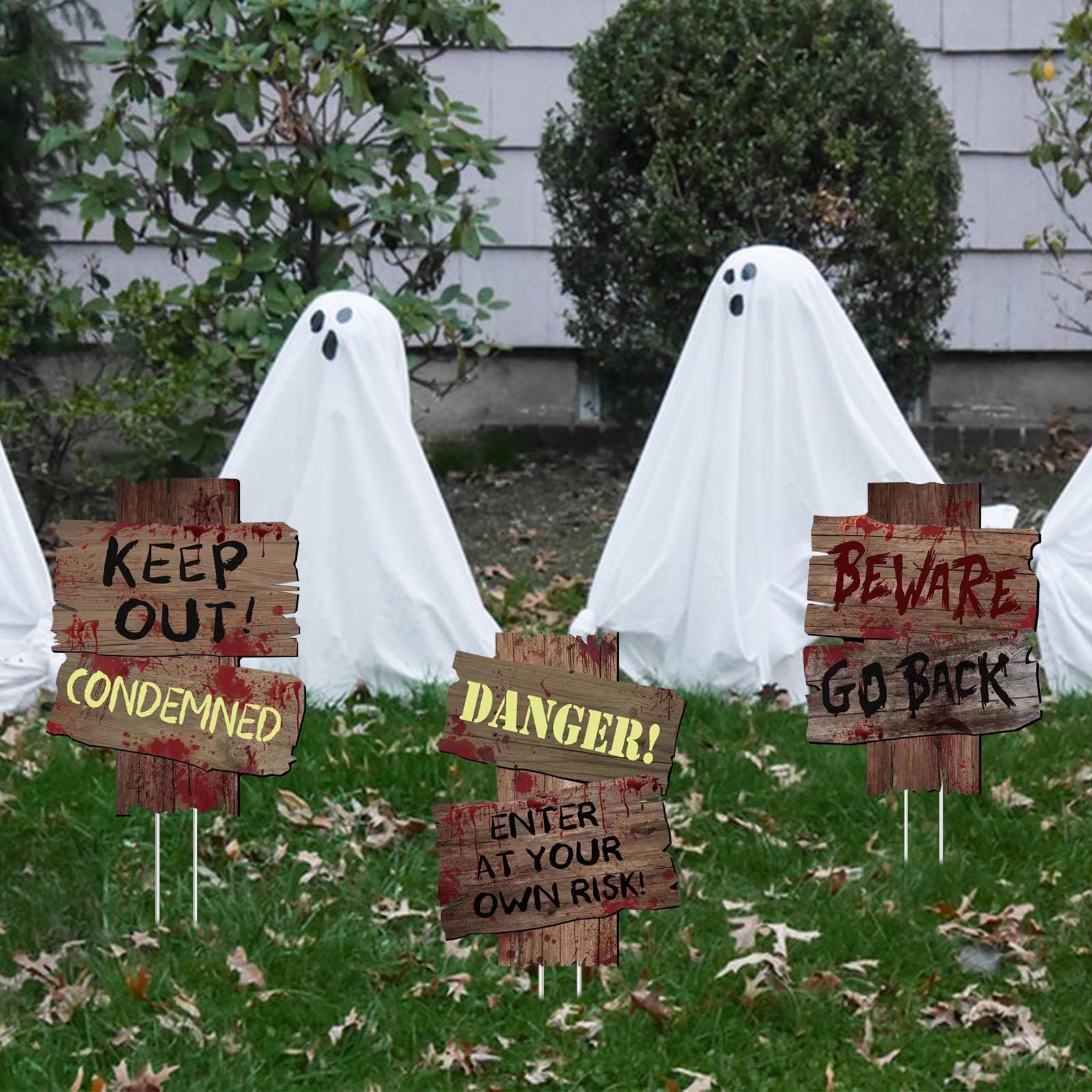Diy Halloween Scary Signs Scary Signs And Skeletons To Ward Off Evil