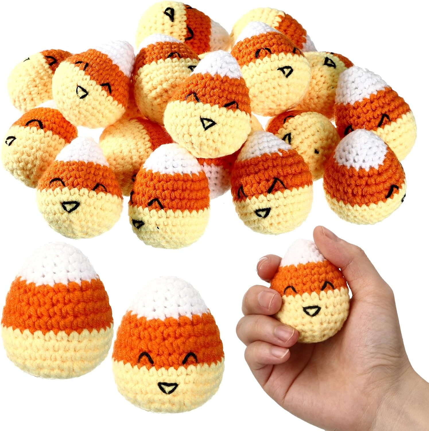 Amazon.com: Silipull 6 Pcs Devil Candy Corn Plush Halloween Decoration ...