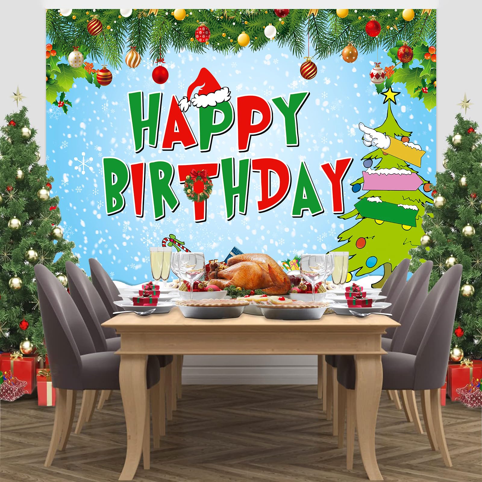 Grinch Banner Buy Backdrop Banner-Tomicy Theme Party Background Happy ...