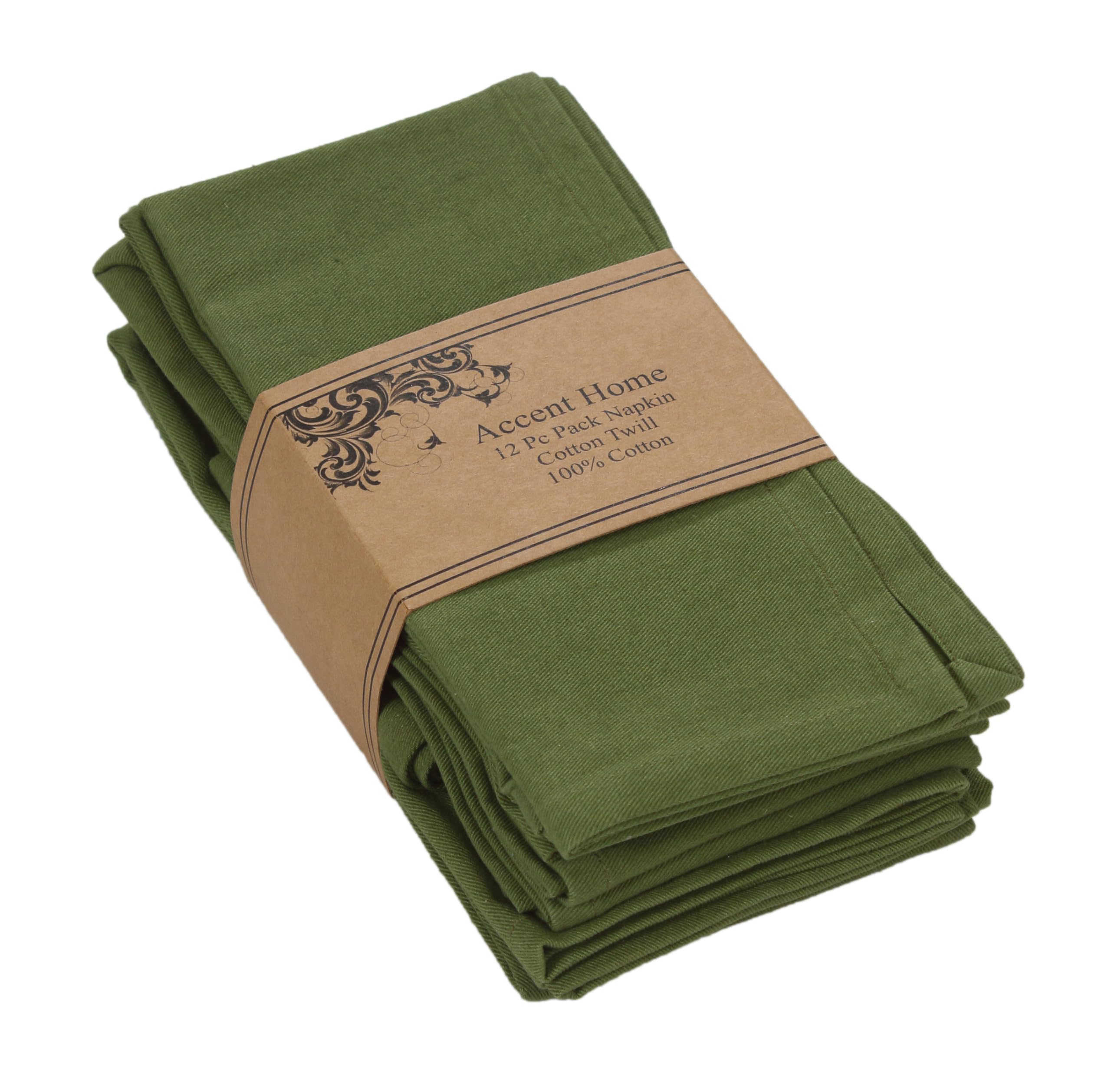 Amazon.com: ACCENTHOME Accent Home 100% Cotton Napkins, Delicate Cloth ...