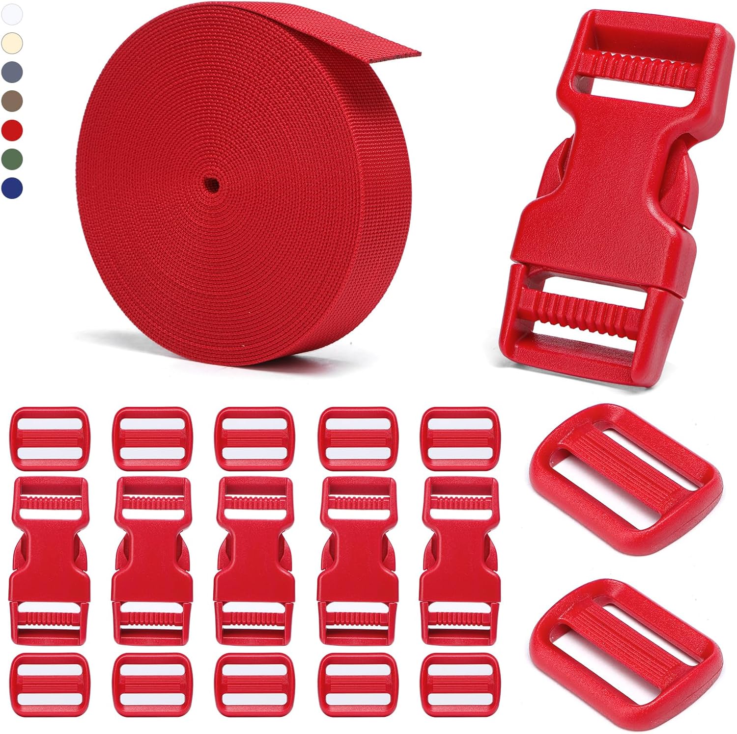Amazon.com: BEYOURD Buckle and Strap Set, 10 Yards Polyester Webbing ...