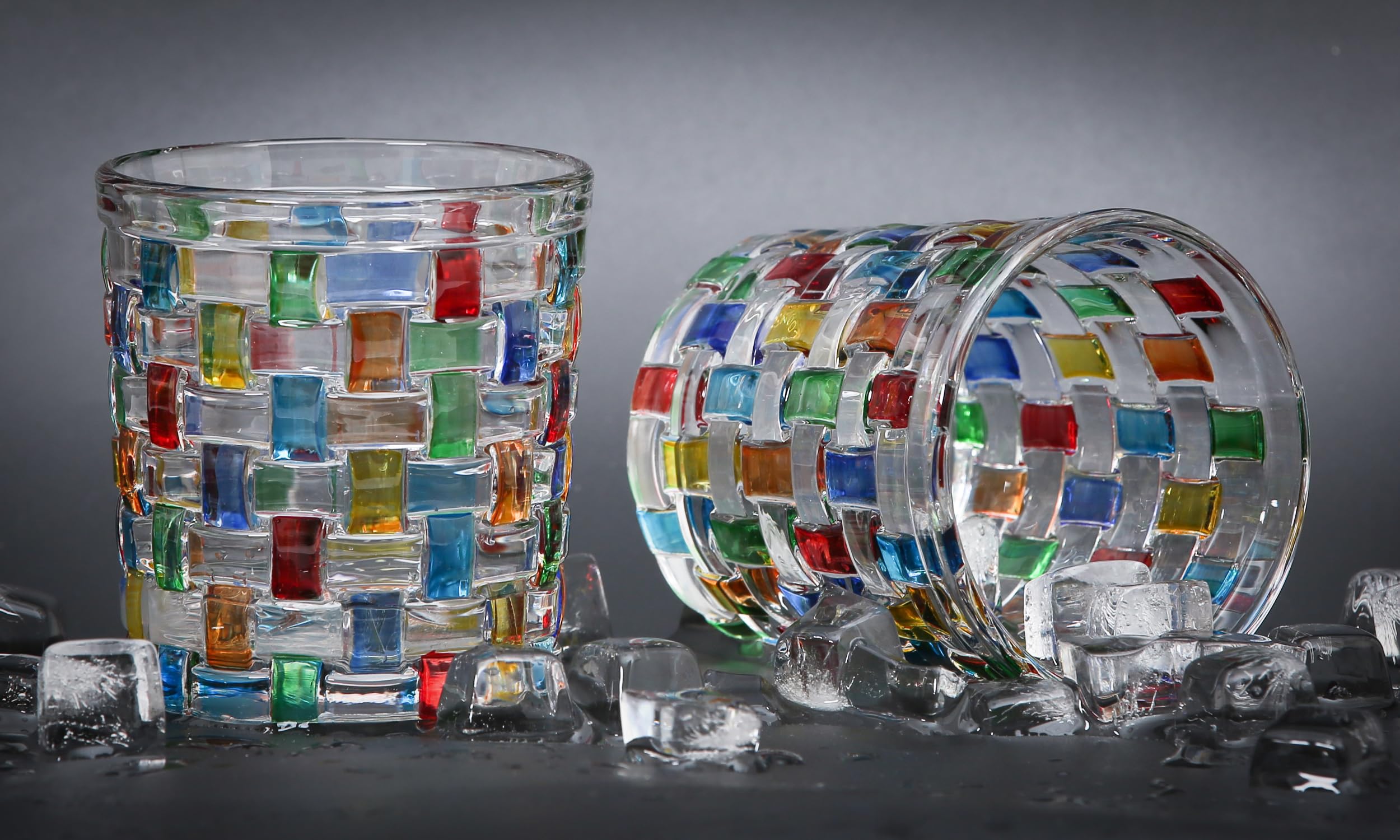 Amazon.com | A.F.N.A.L Stained Glass Cup 8.8 oz. Artisanal Hand Painted ...