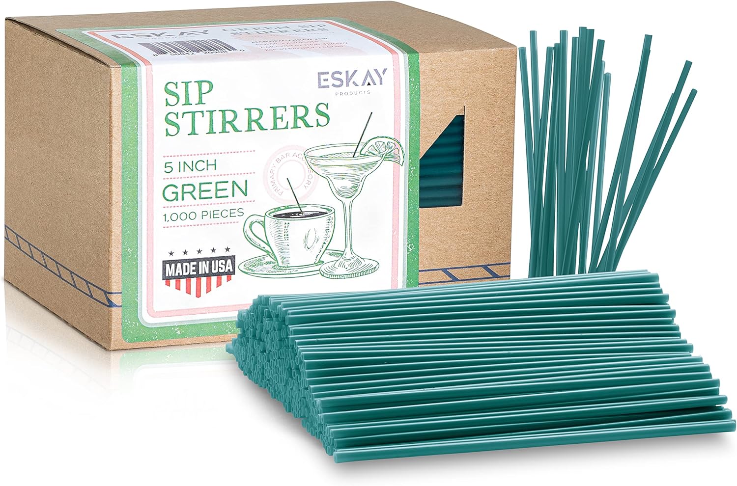 Amazon.com: 1000 Plastic Coffee Stirrers, 5-Inch Cocktail Straws and ...