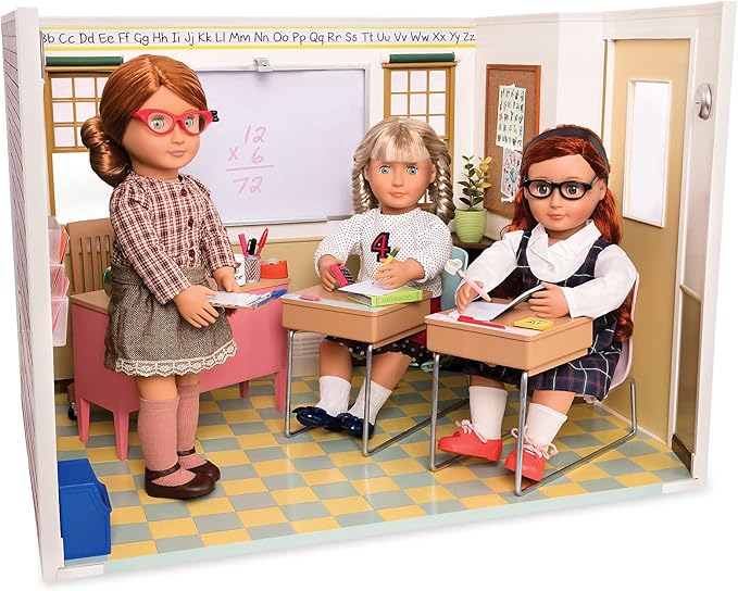 "Our Generation Awesome Academy fully-stocked schoolroom playset for 18 ...