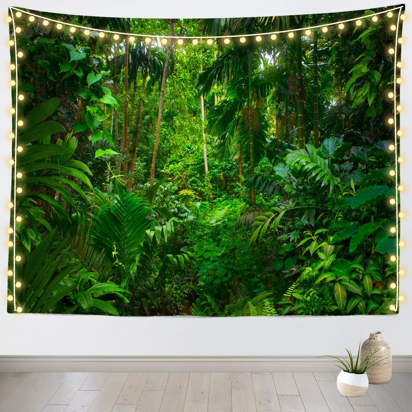 Amazon.com: Loccor Jungle Forest Tapestry 80''x60'' Summer Rainforest ...