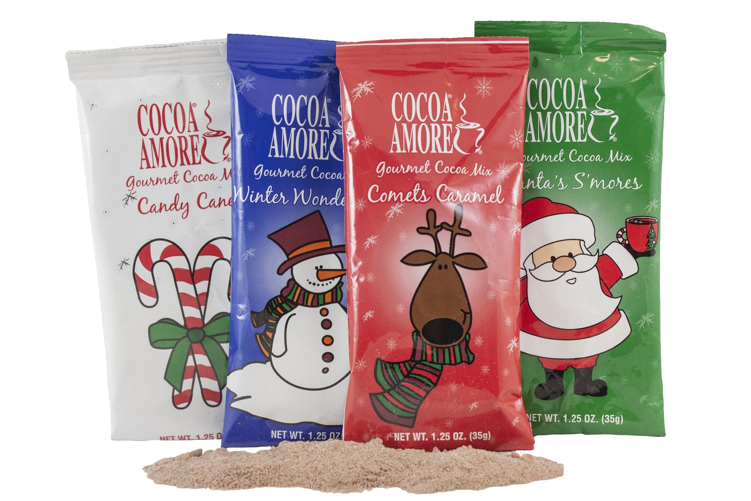 Amazon.com : Cocoa Amore Holiday Cocoa Assortment Gourmet Cocoa 48 ...