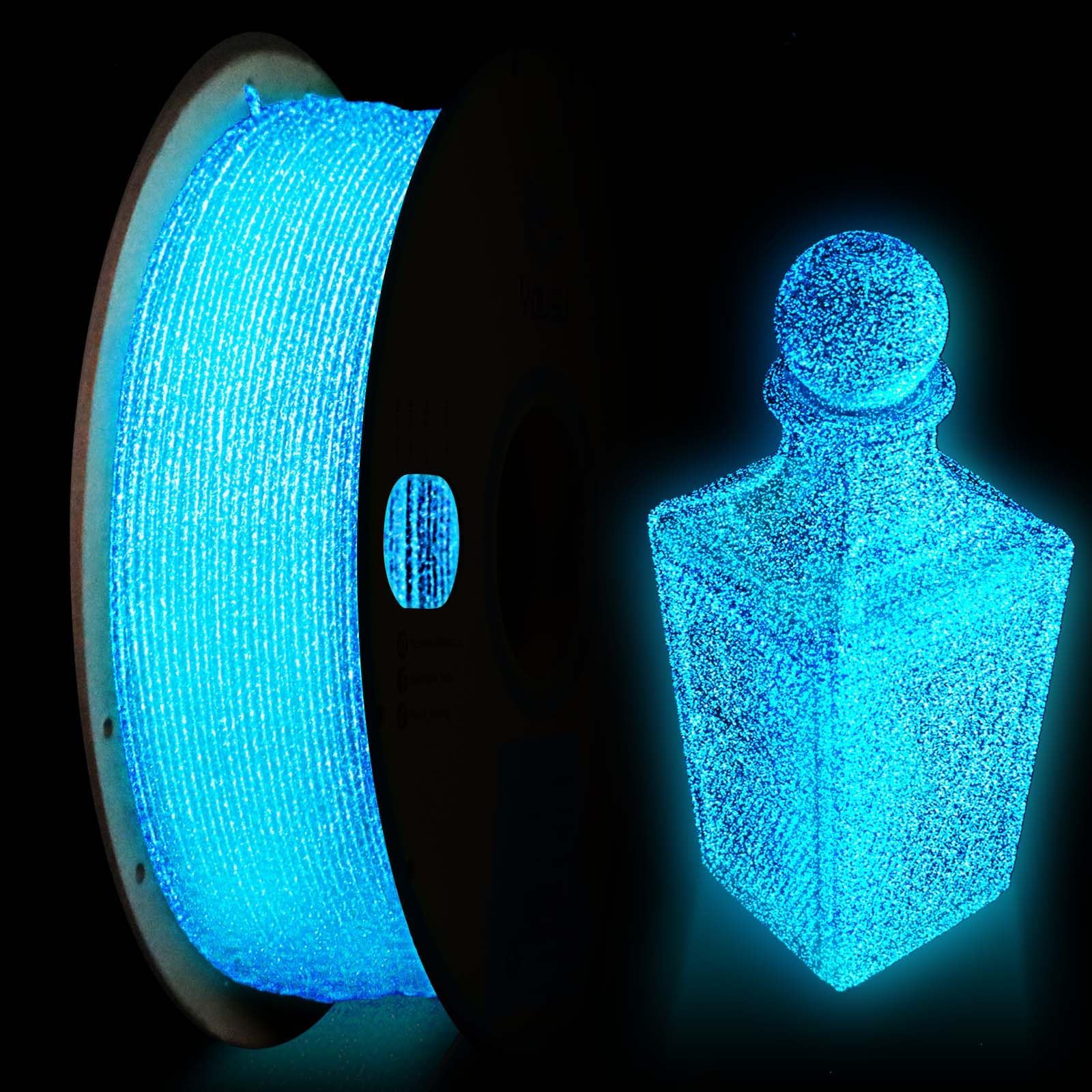 Amazon.com: YOUSU 3D Printer Filament, Glow in The Dark PLA Filament 1 ...