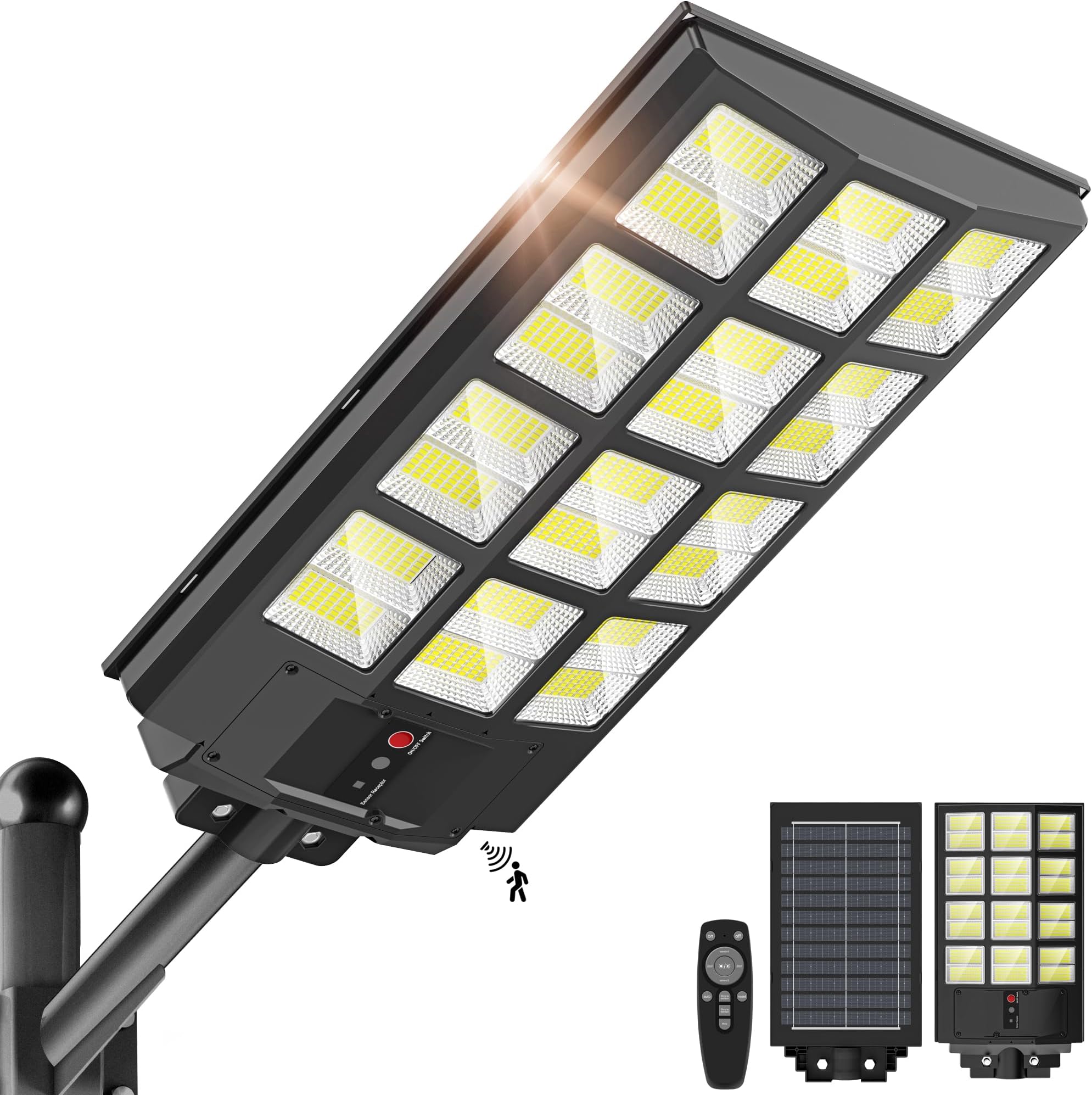Amazon.com: OKPRO 3000W Solar Street Lights Outdoor - Wide Angle Solar ...