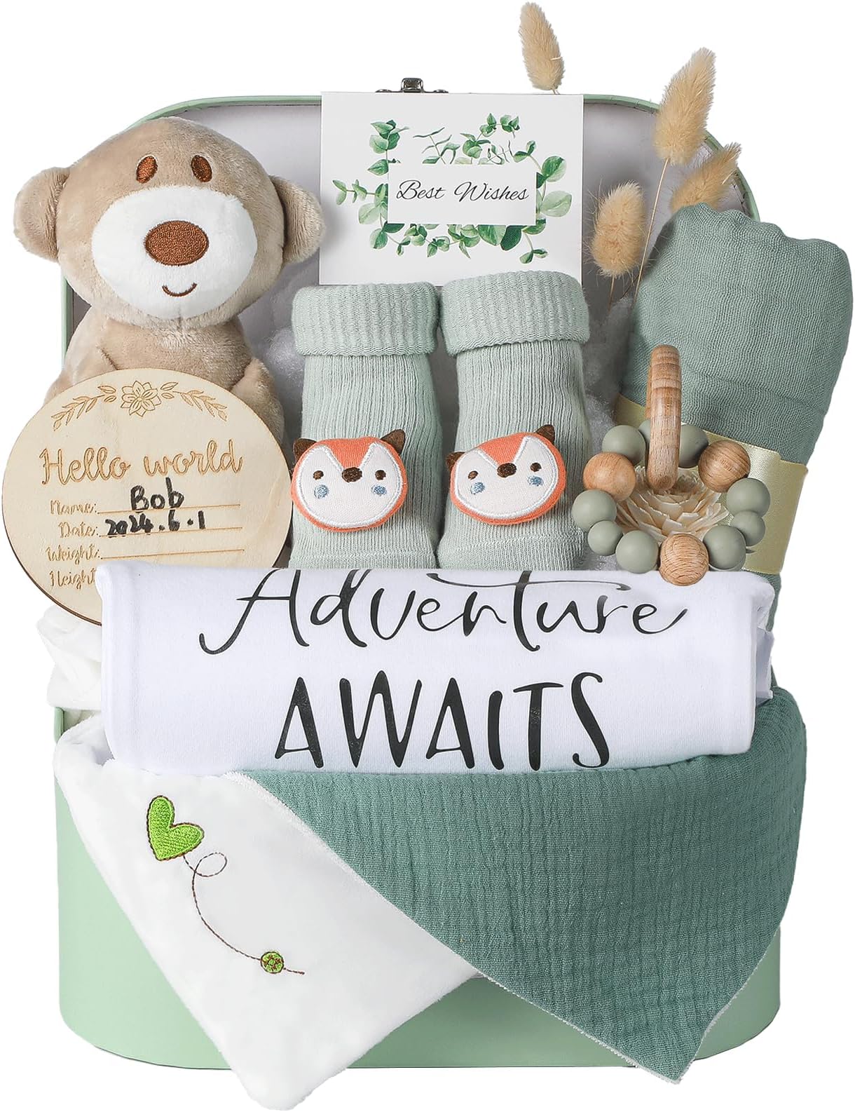Amazon.com : Baby Gift Set for Newborn - 11PCS Baby Shower Gifts Basket ...