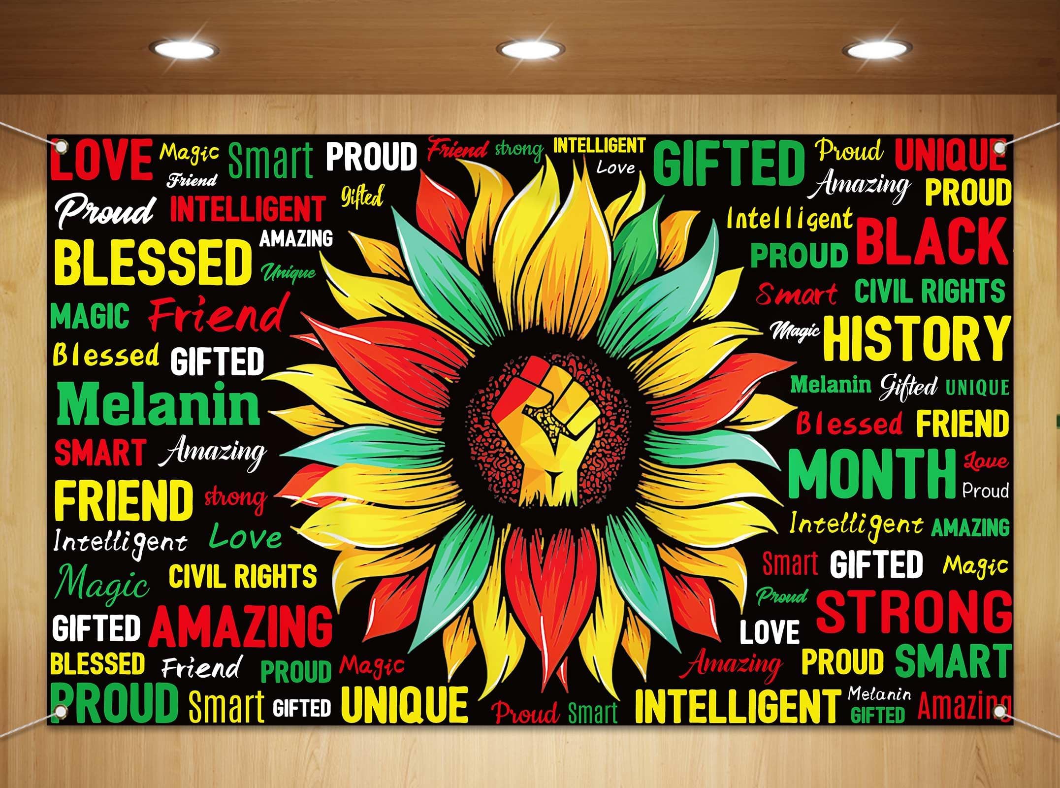 Amazon.com : Swepuck 72x43inch Black History Month Backdrop Afro ...