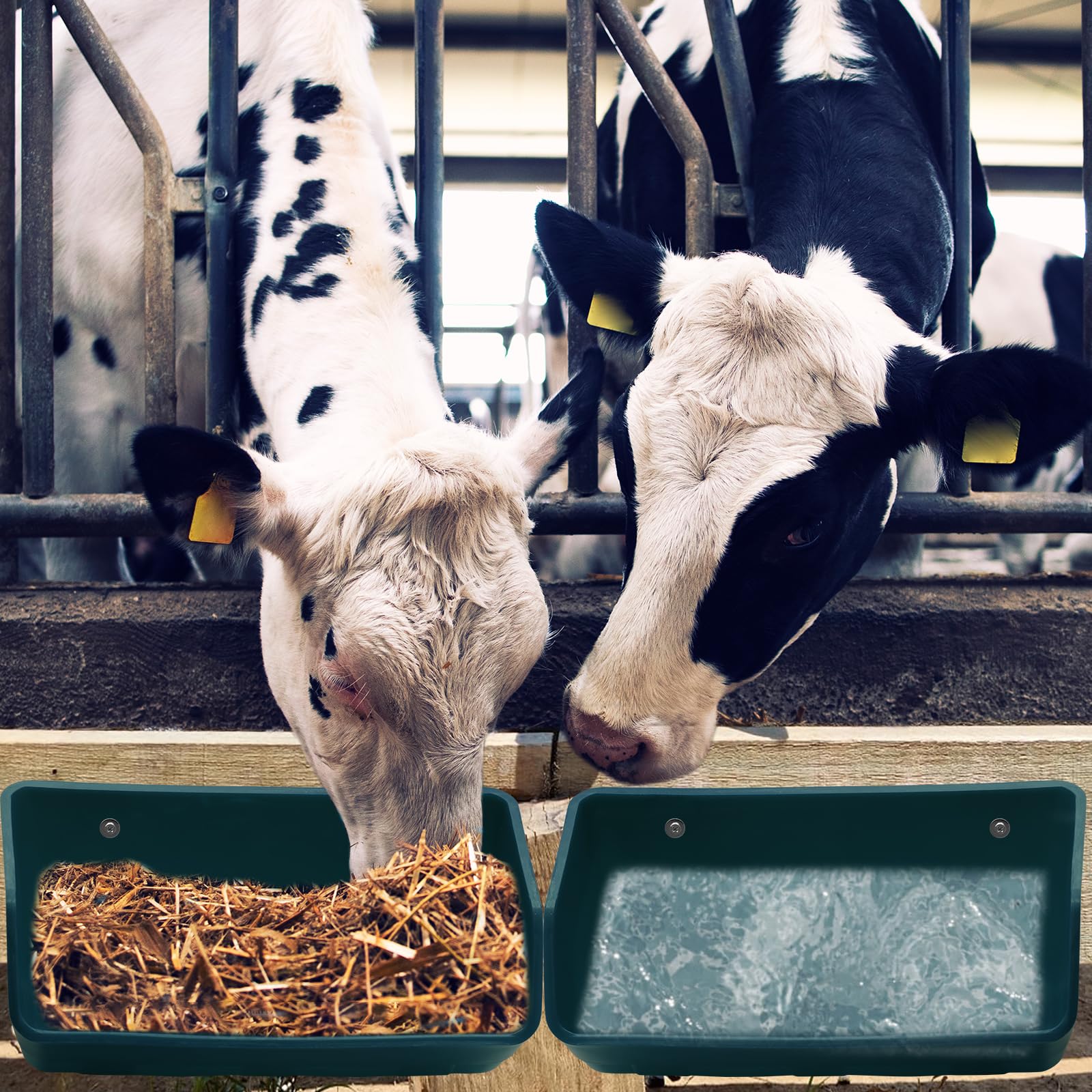 Farm Animal Feed Container 3-Pack Hanging Chicken Feeder Troughs ...