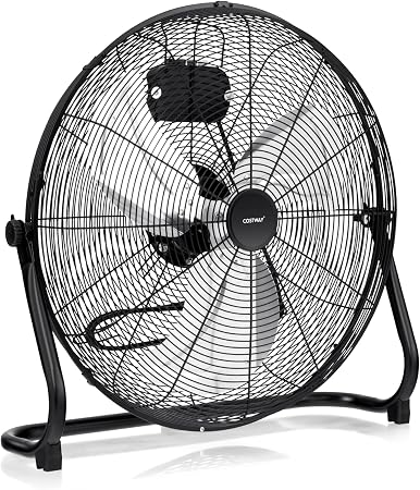 Amazon.com: COSTWAY Floor Fan, 20-inch High Velocity Floor Fan with 145 ...