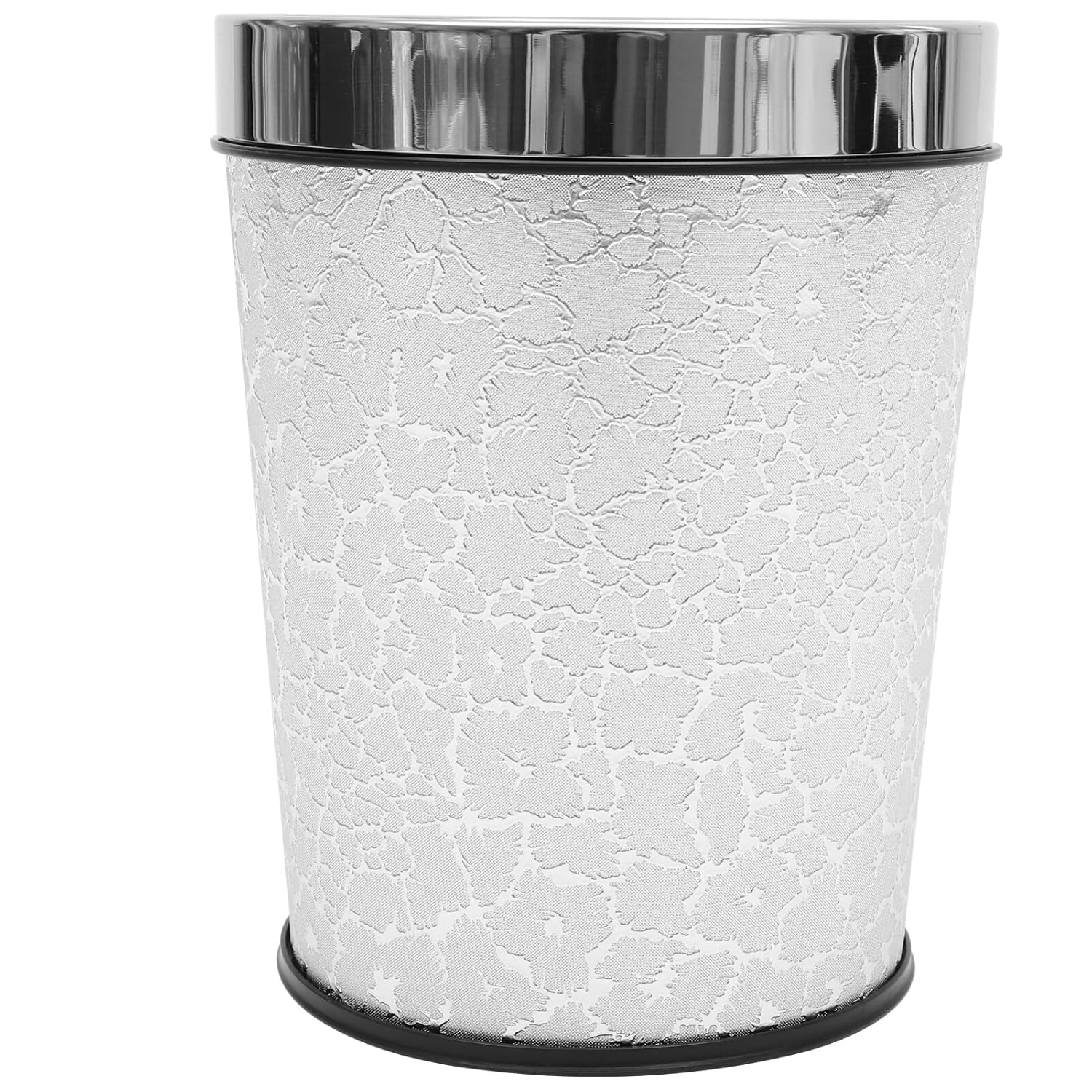 Amazon.com: Luxshiny Round Garbage Can with Lid Office Waste Trash Can ...