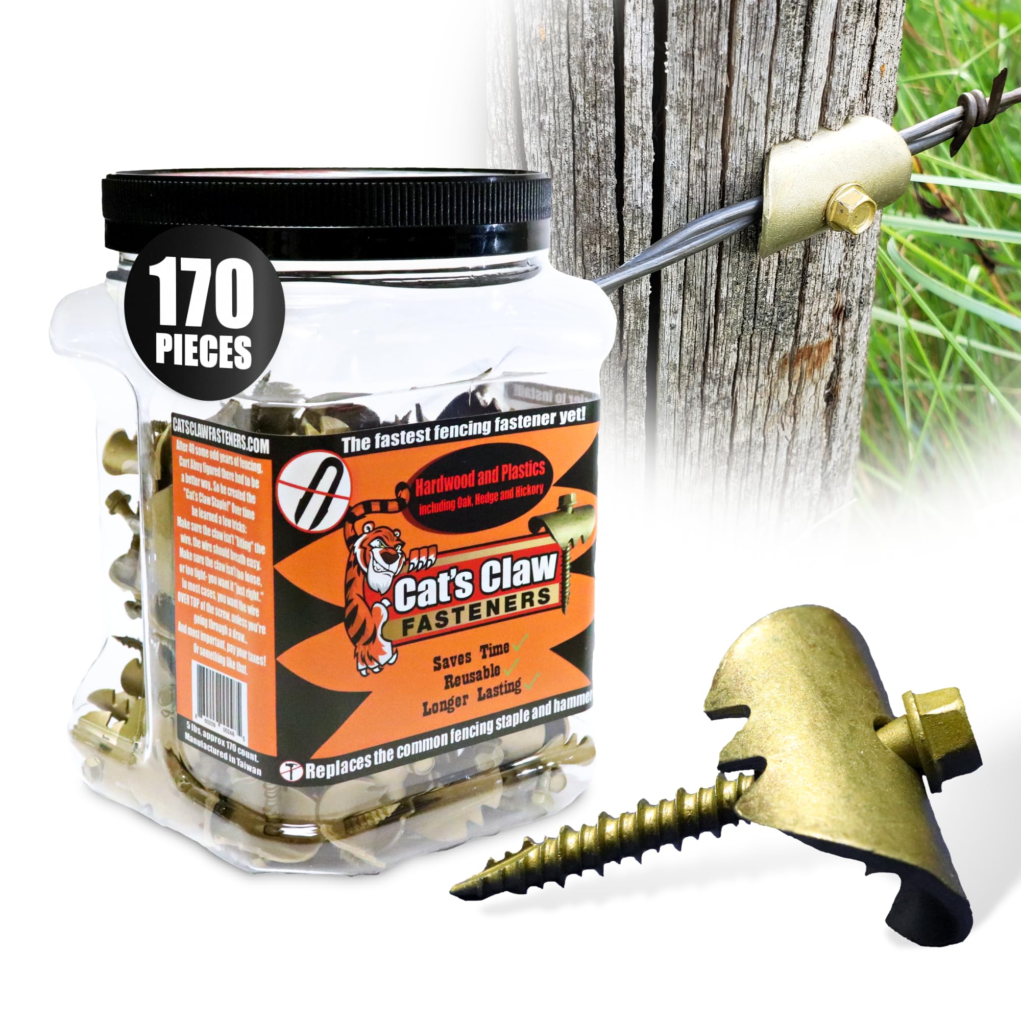 Amazon.com: Cat’s Claw Fasteners 1.5 inch for Hardwoods | 170 Count ...