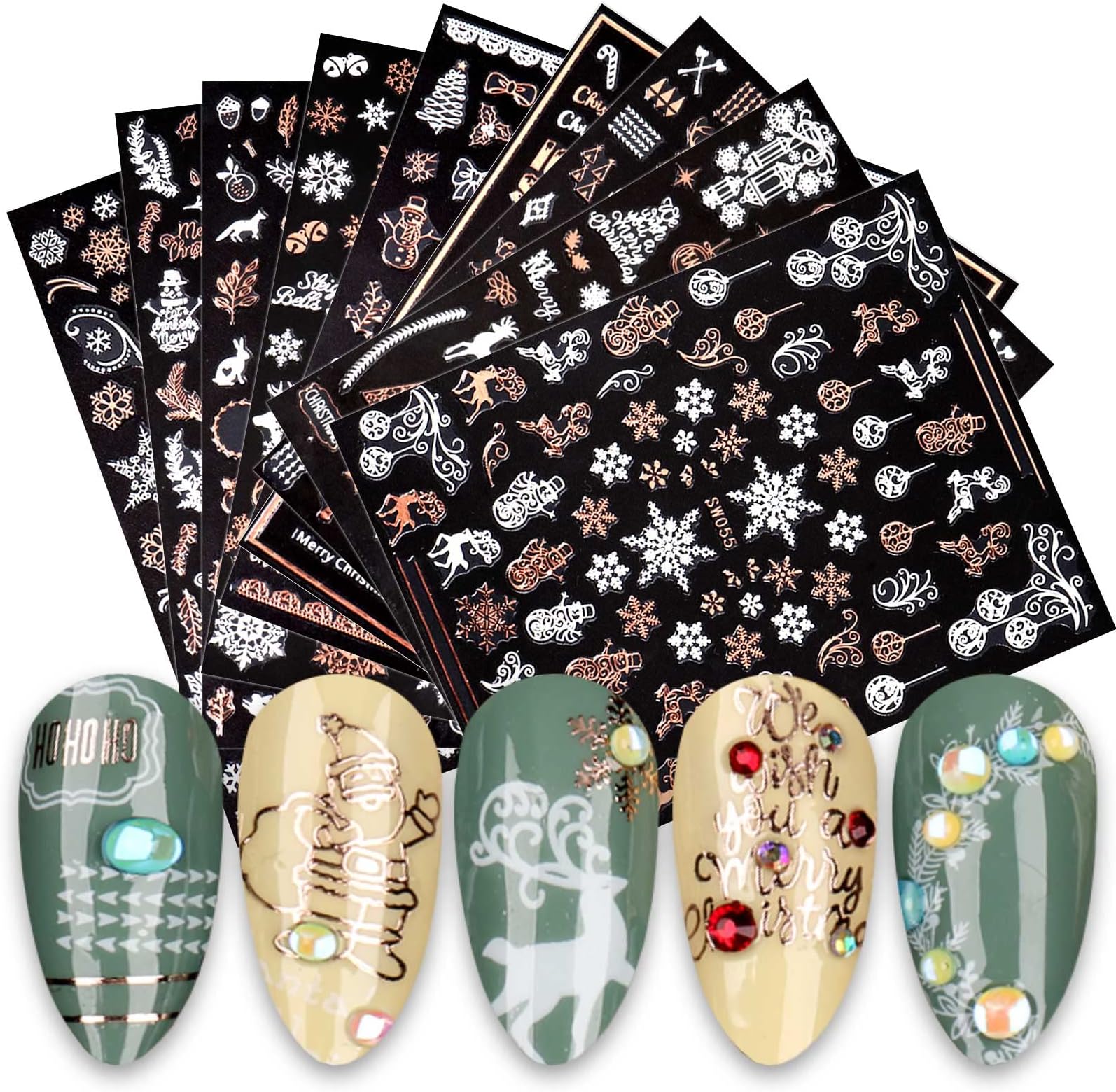Amazon.com: 30 Sheets Fall All Holiday Nail Stickers, Autumn Halloween ...