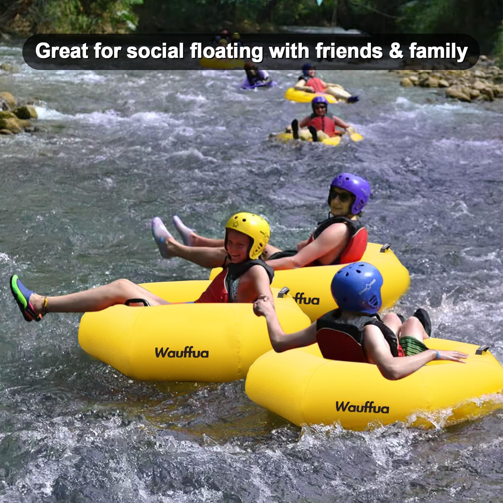 Snapklik.com : Wauffua Heavy Duty River Tubes For Floating, Inflatable ...