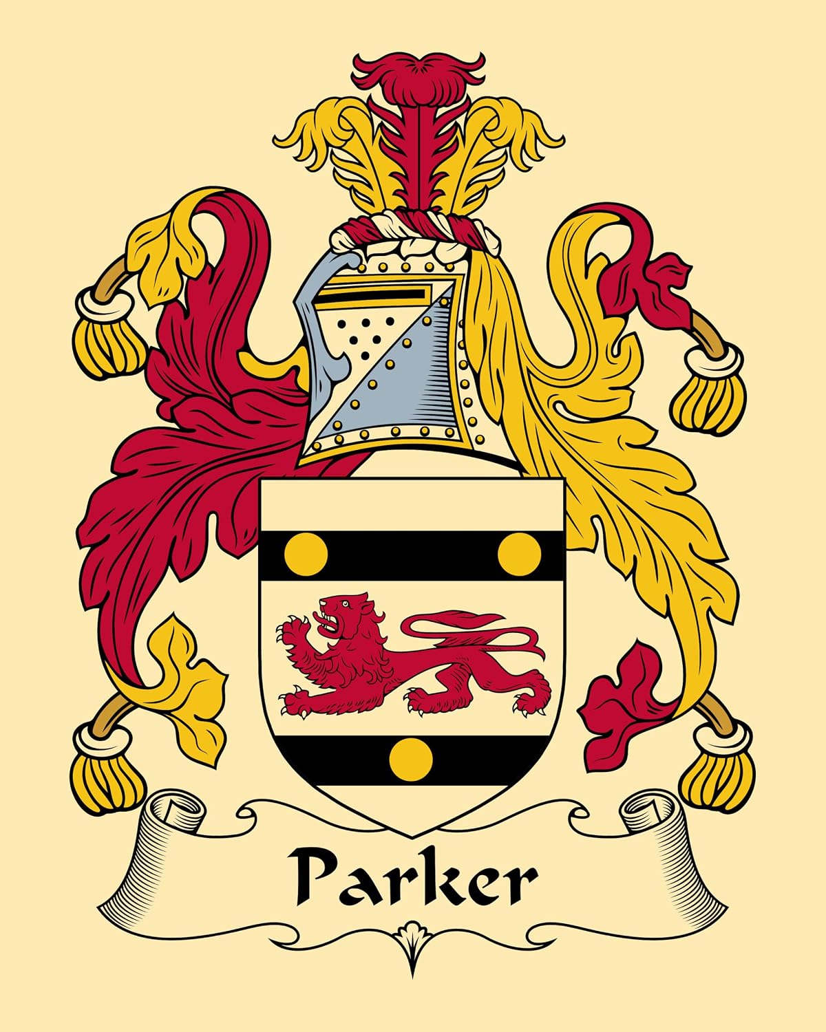 Amazon.com: Carpe Diem Designs Parker Coat of Arms/Parker Family Crest ...
