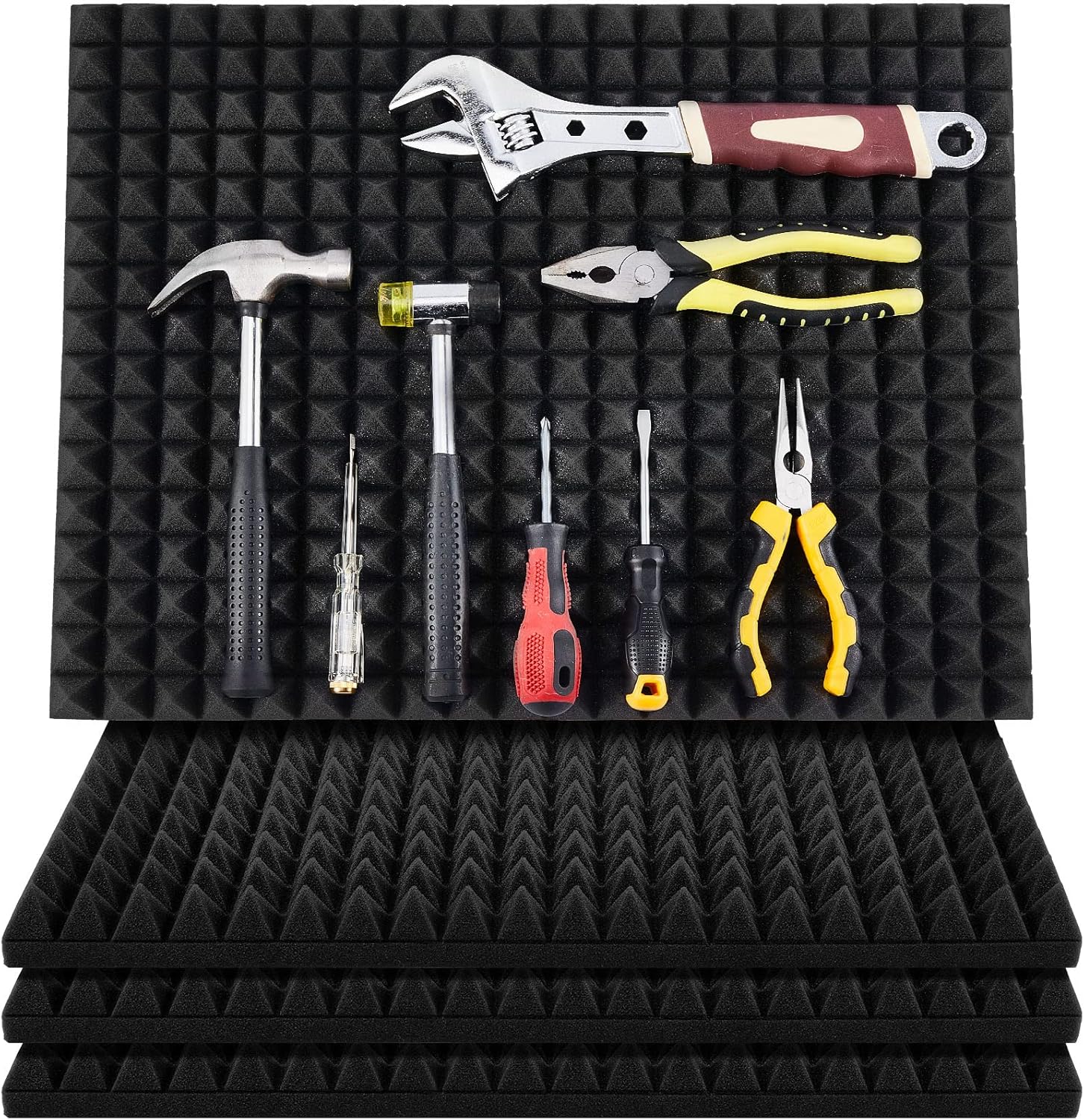 4 Pcs Foam Tool Organizer Black Drawer Liner Easy Cut Adjustable Tool ...