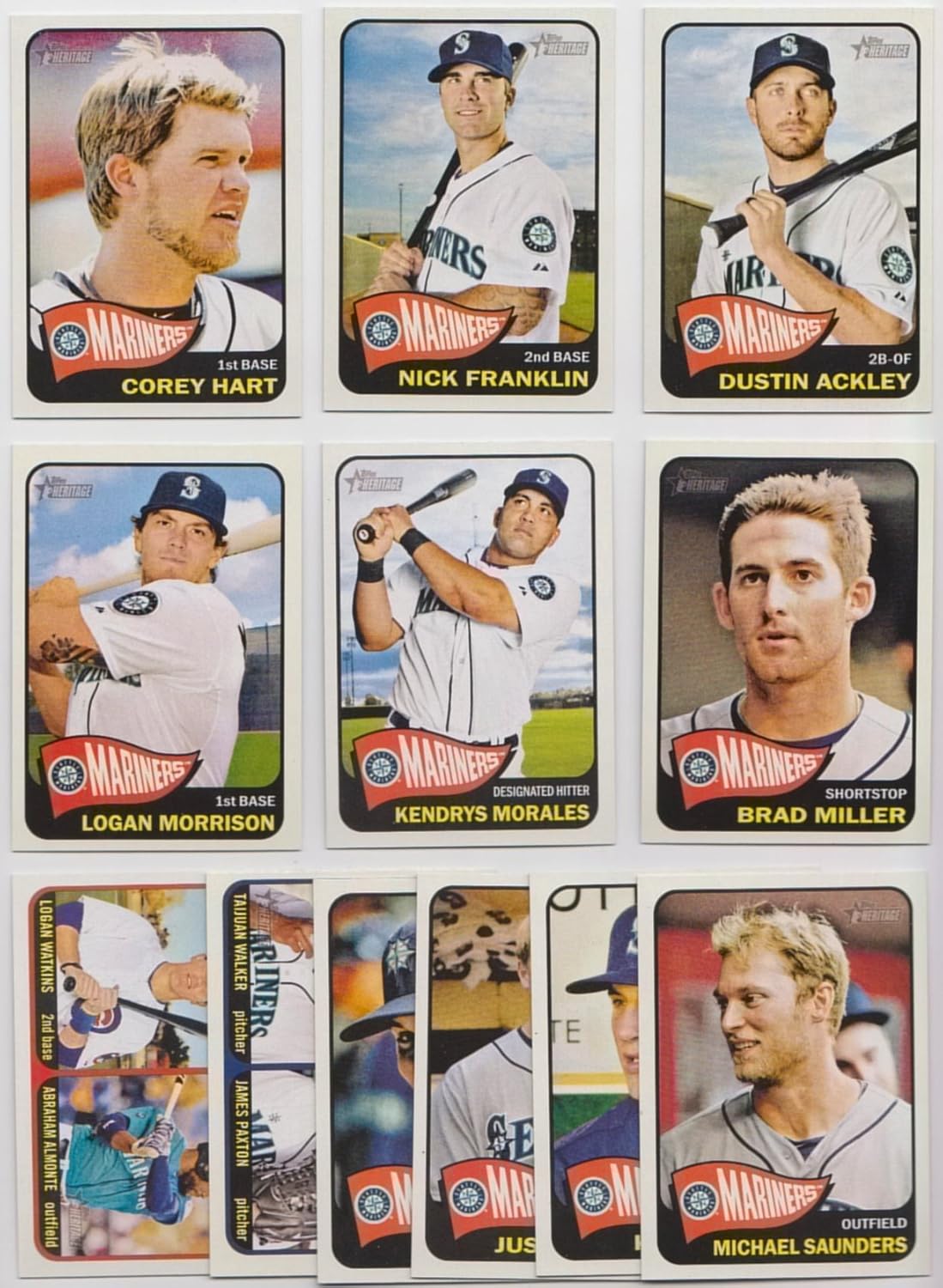 Amazon.com: Seattle Mariners / 2014 Topps Heritage Baseball Team Set ...