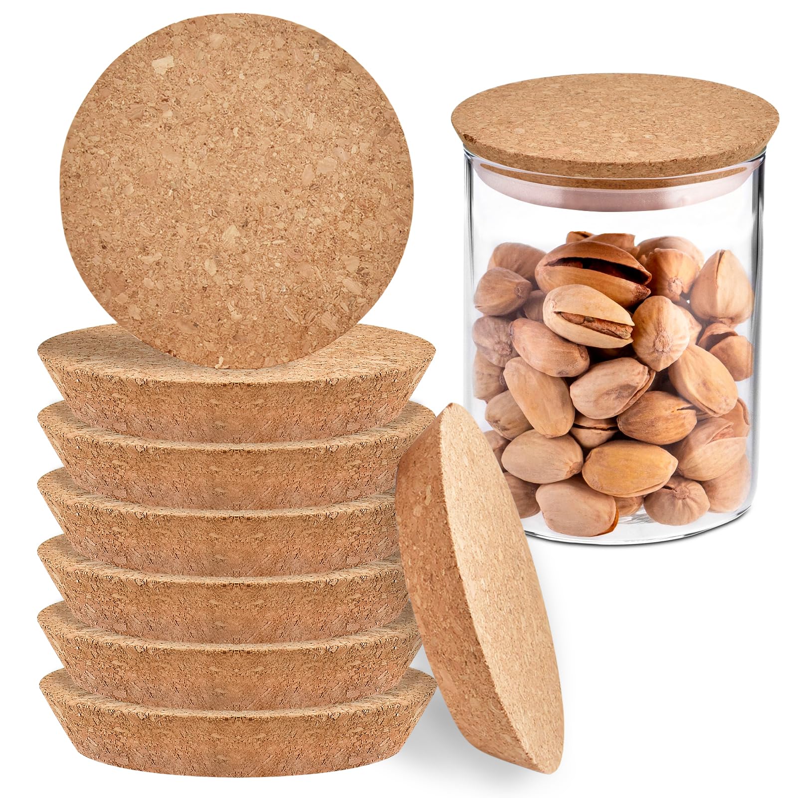 Amazon.com: Lainballow 8 Pcs Cork Lids, 3.8-4.5 Inch Large Wooden Cork ...