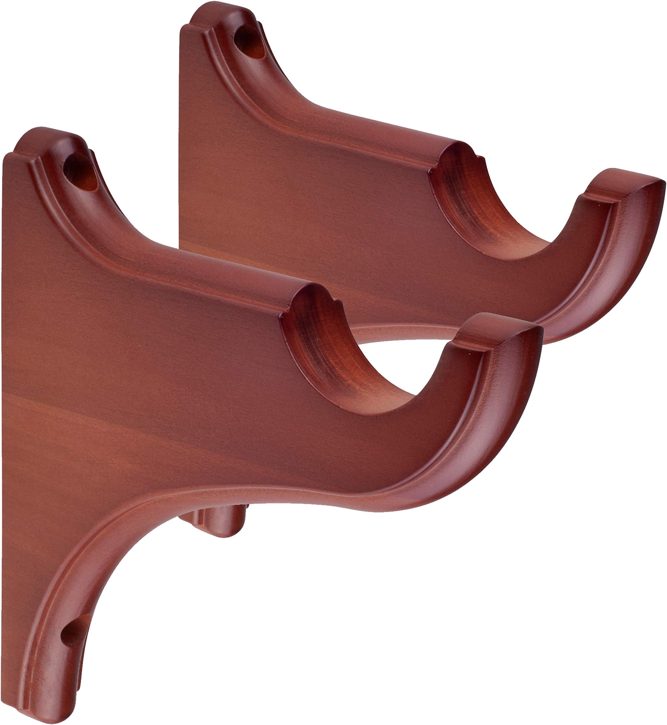 Amazon.com: Drapery Curtain Wood Single Bracket for 2" Drapery Rod ...