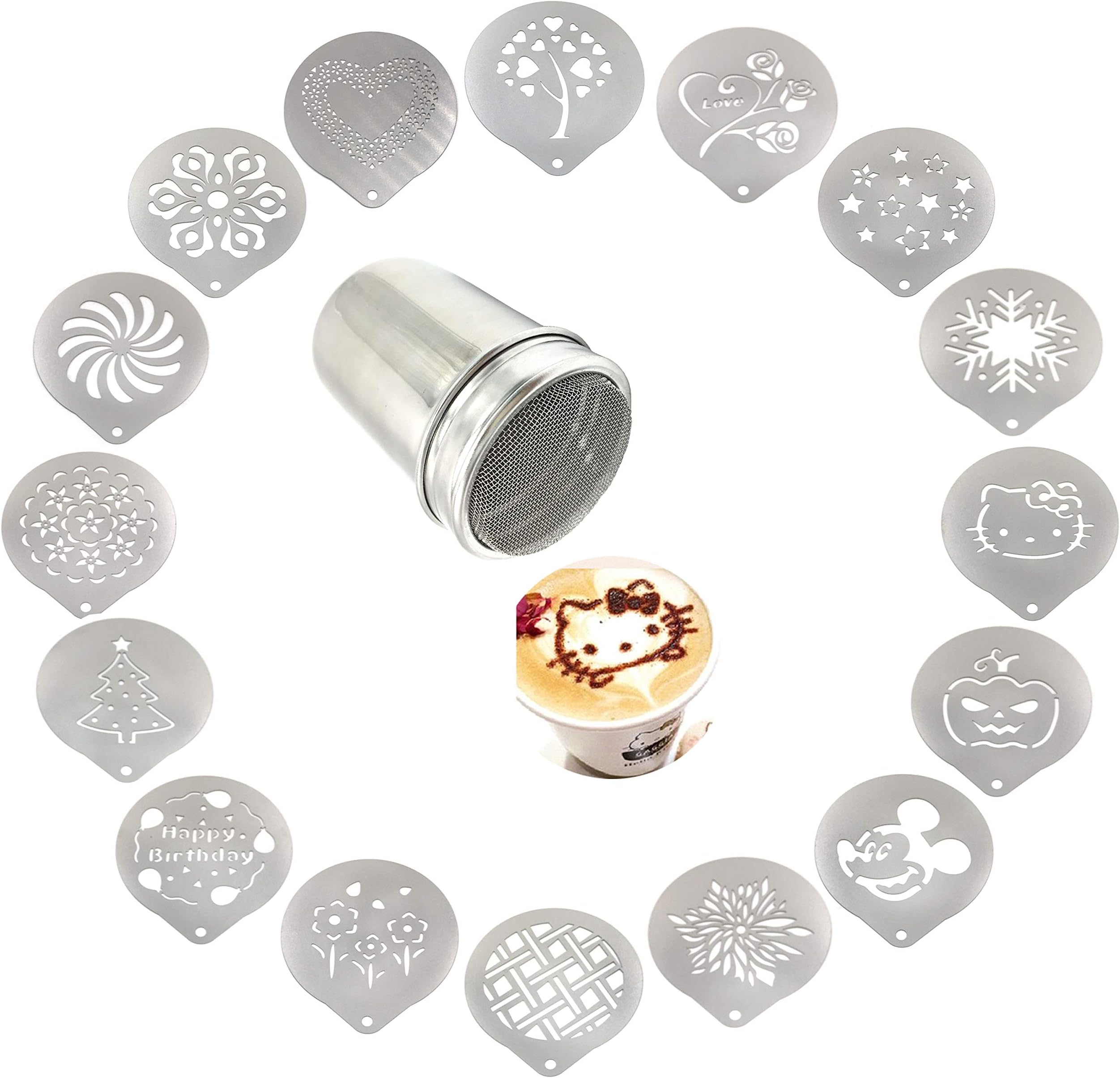 Amazon.com: SIPLIV Coffee Art Tool Kit 60 Pcs Different Kinds of ...