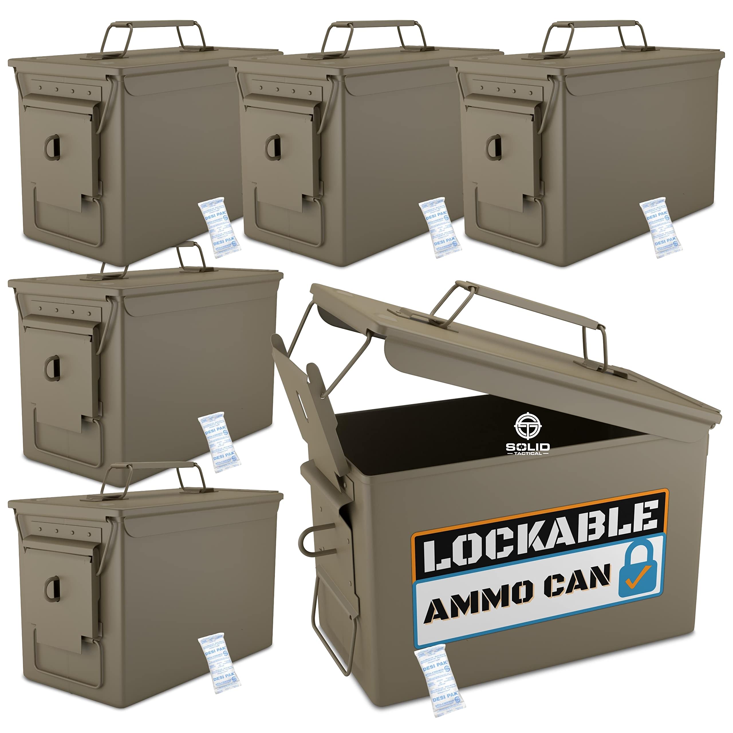 Buy Solid Metal Ammo Can - New & Army Ammo Storage Container - M2A1 ...