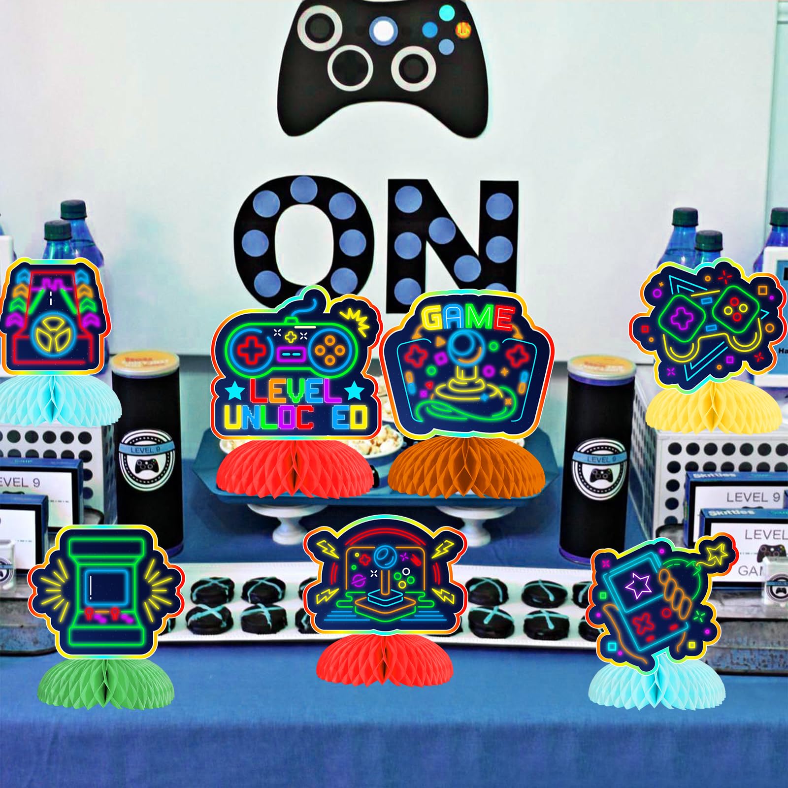 Game Themed Centerpieces Game Zone Centerpiece Sticks Pixel Video