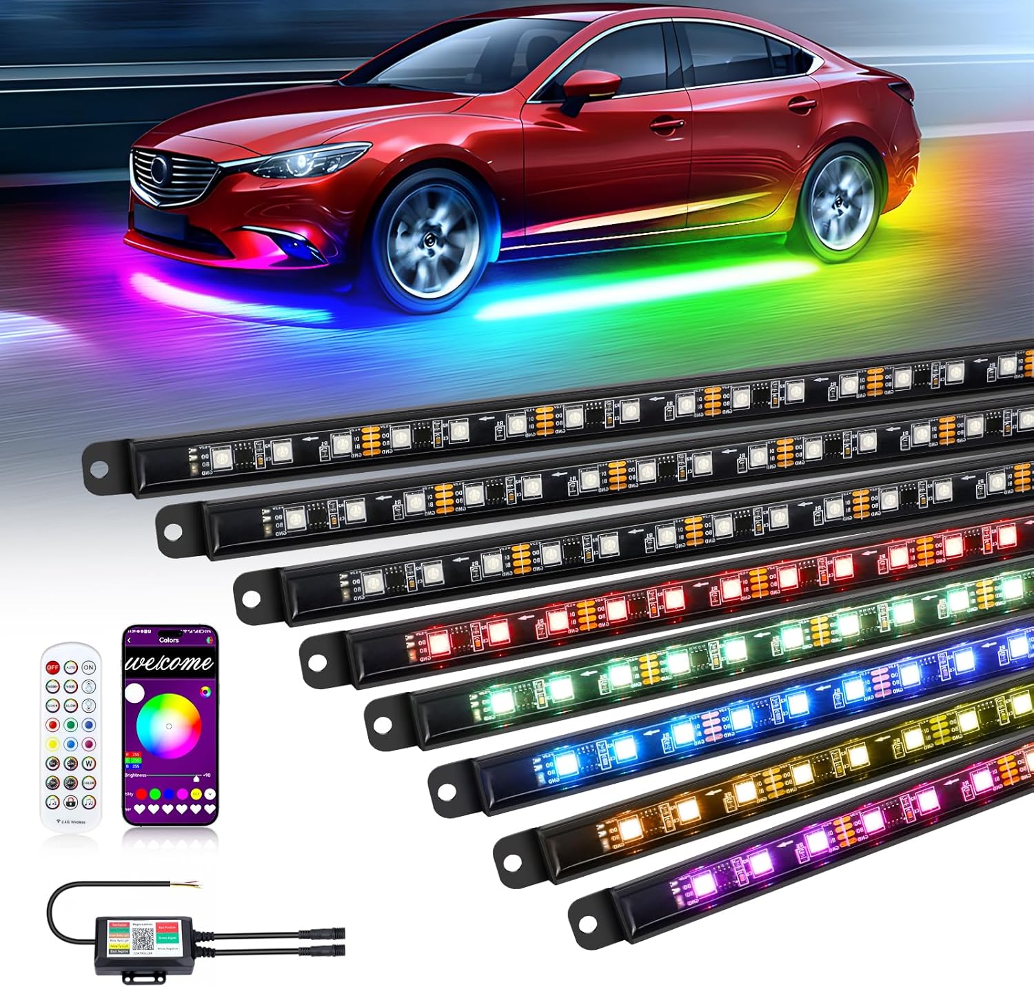 Amazon.com: OPP ULITE Car Led Underglow Lights Aluminum Dream Chasing ...