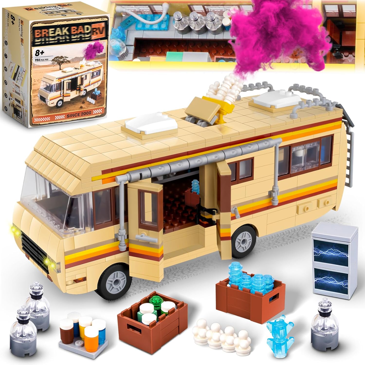 Amazon.com: Lixboxy Camper for Break Bad Rv Building Set, Creative ...