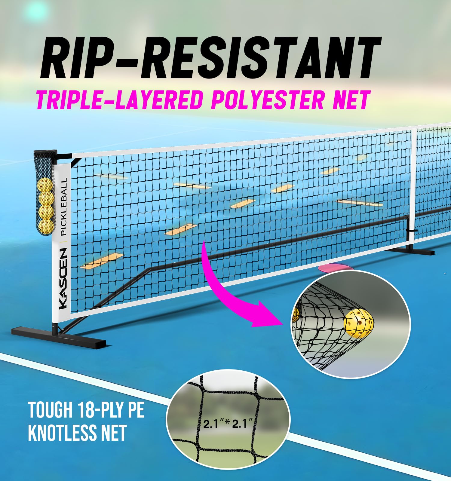 Snapklik.com : Portable Pickleball Net For Driveway - 22FT Official ...