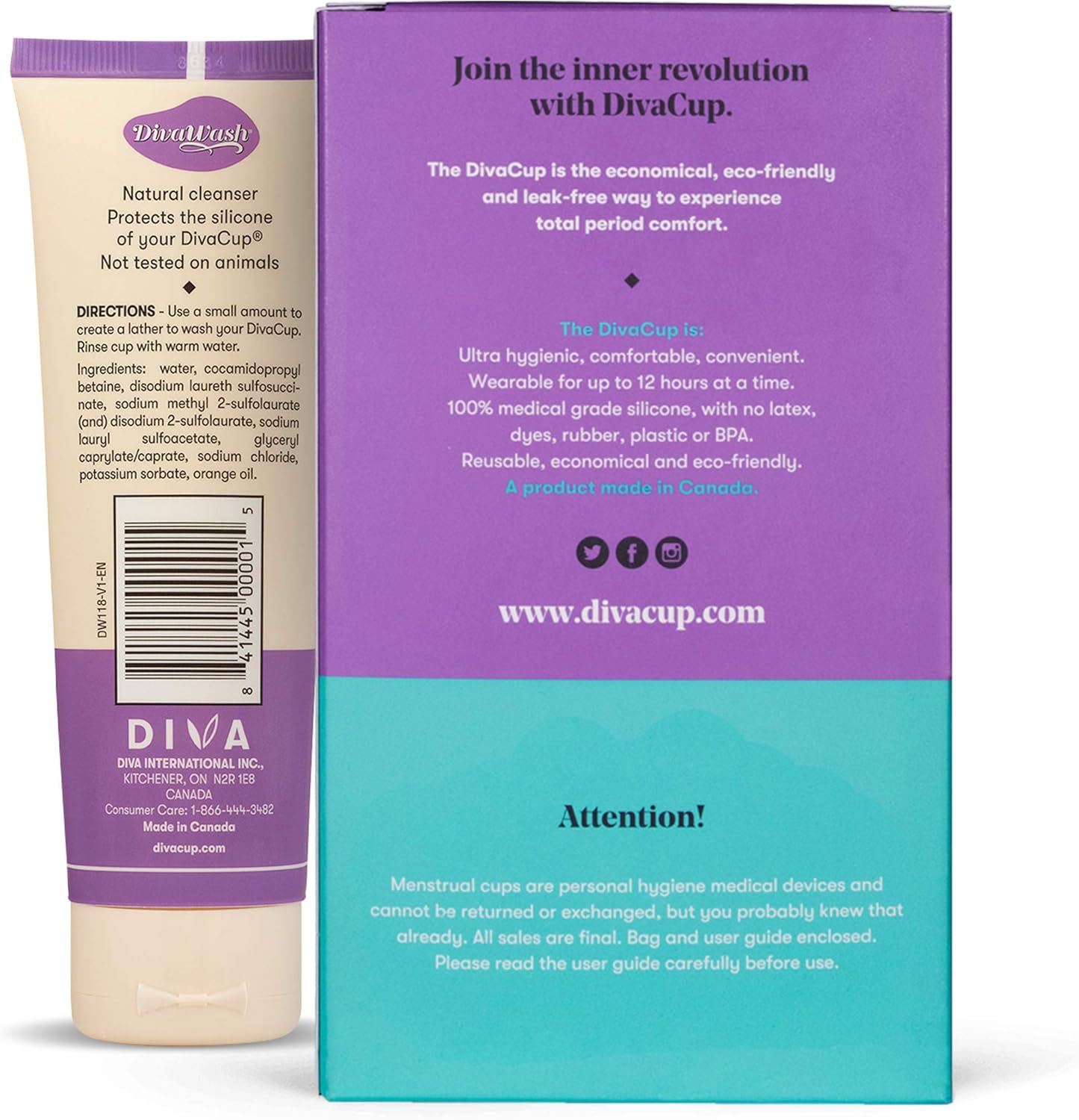 DivaCup – Taza menstrual – Higiene femenina – Sin fugas – Sin BPA ...