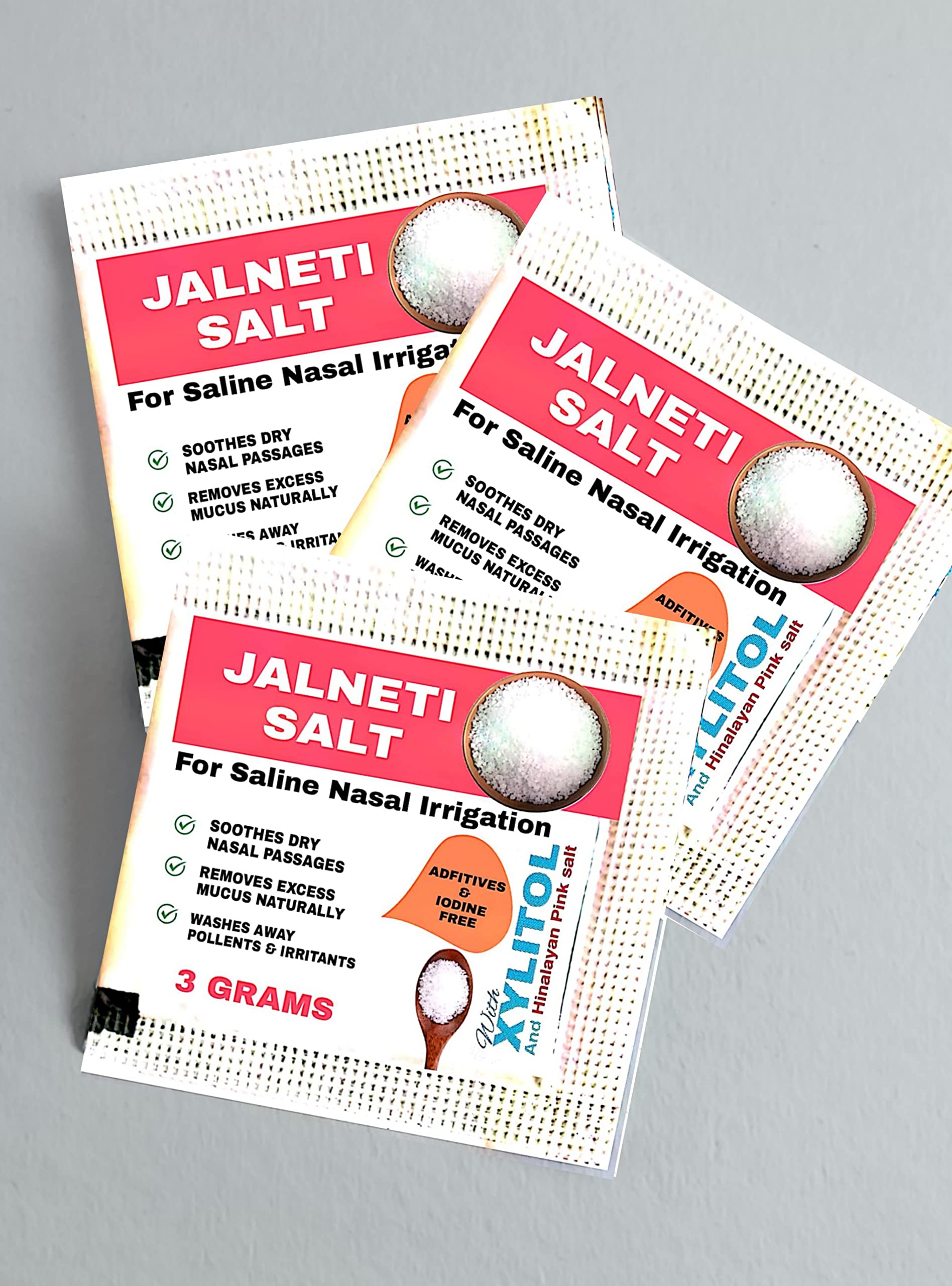 Buy AYURTECH Jala neti Salt Satchets with Himalayan Pink Salt + Xylitol ...