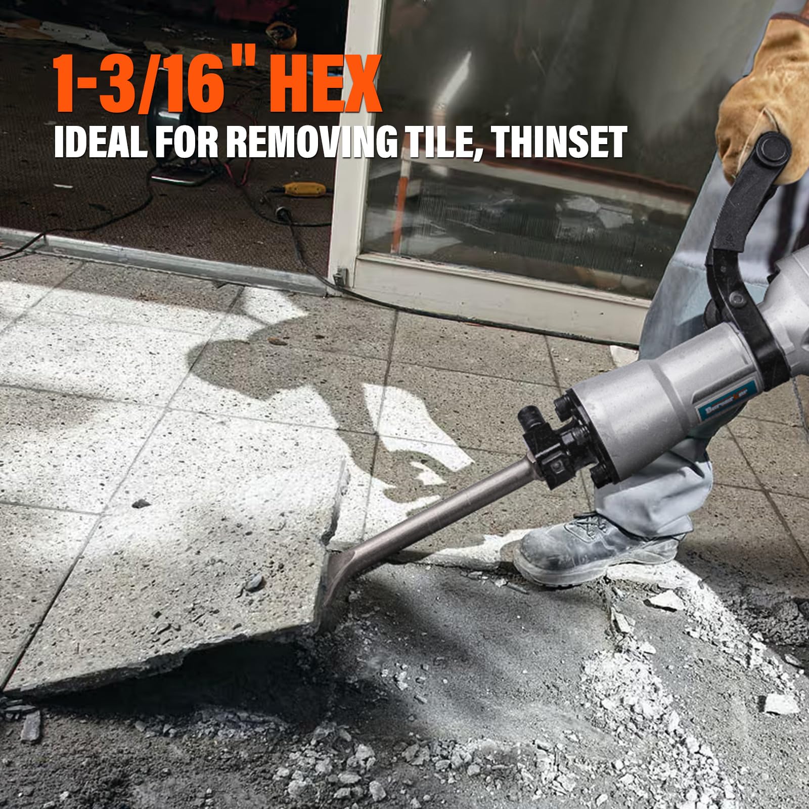 Snapklik.com : 1-3/16" Hex Scaling Chisel, 3 X 16 In. Steel Scraping ...