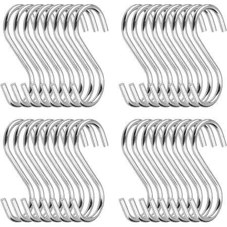 Amazon.com: HTBMALL 40 Pack S Hooks - Stainless Steel Heavy Duty S ...
